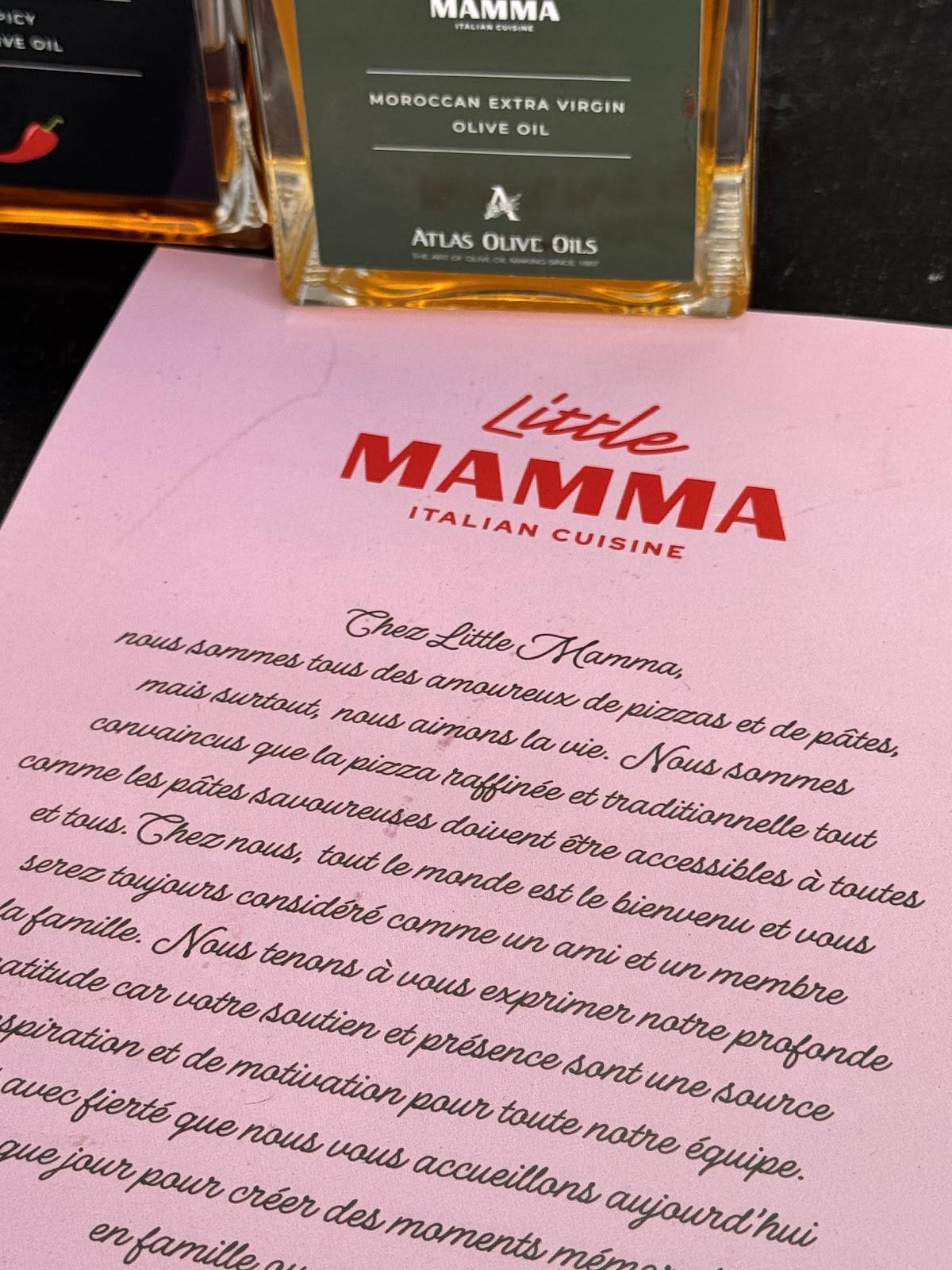 Menu au Little Mamma Moulay Youssef restaurant, Casablanca
