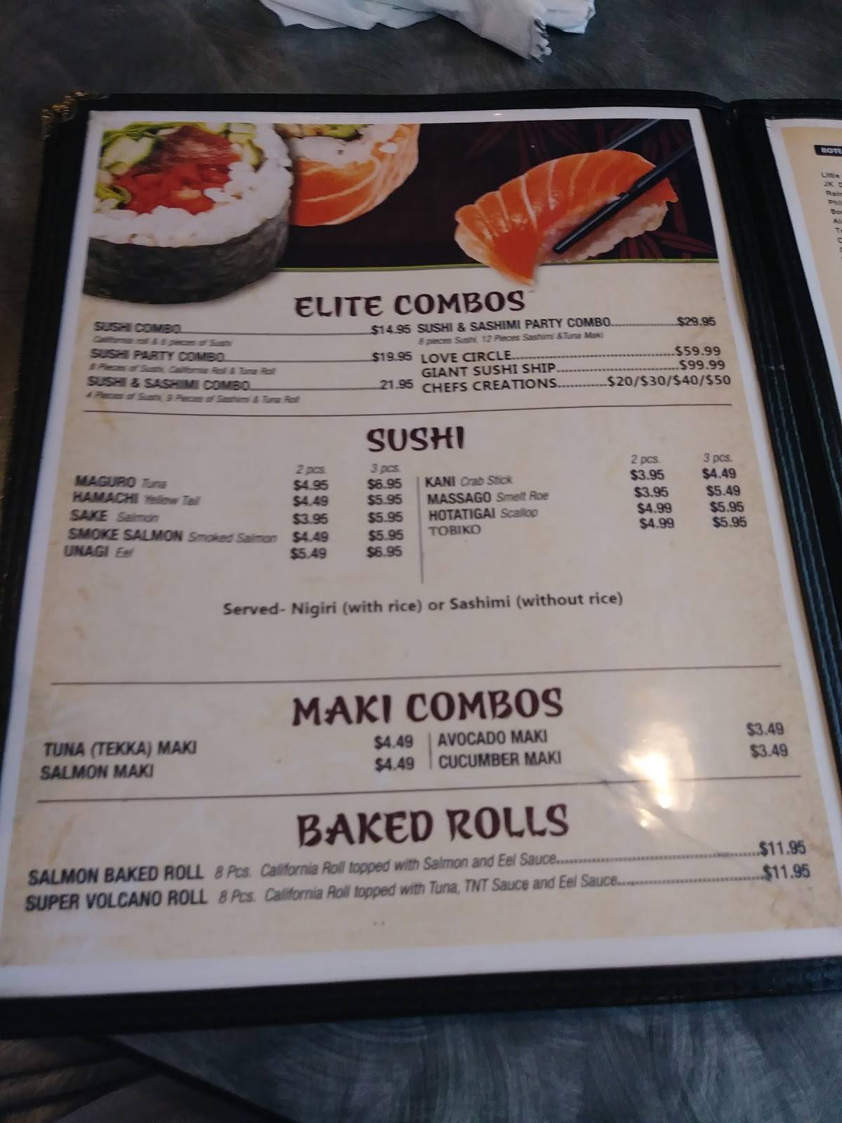 Menu at Little Tokyo Restaurant, Albemarle, 730 Leonard Ave