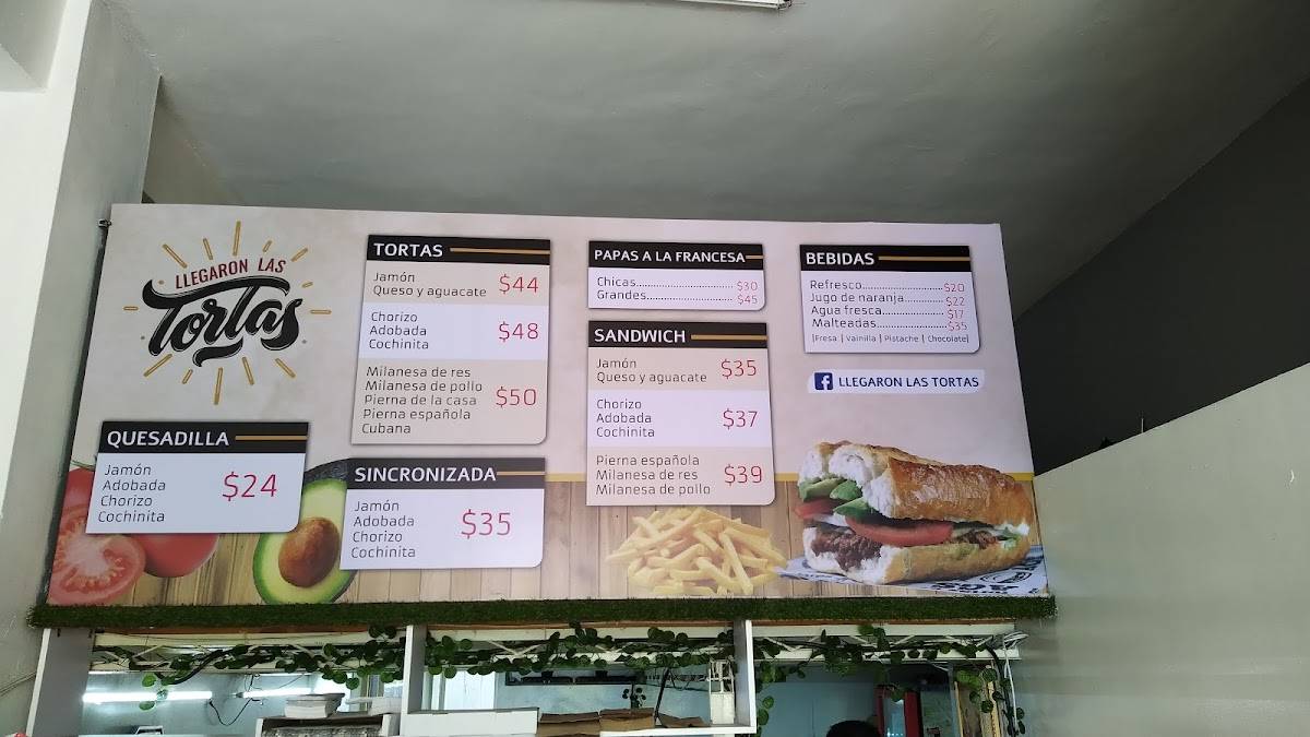 Carta del restaurante Llegaron Las Tortas (Norte), Aguascalientes