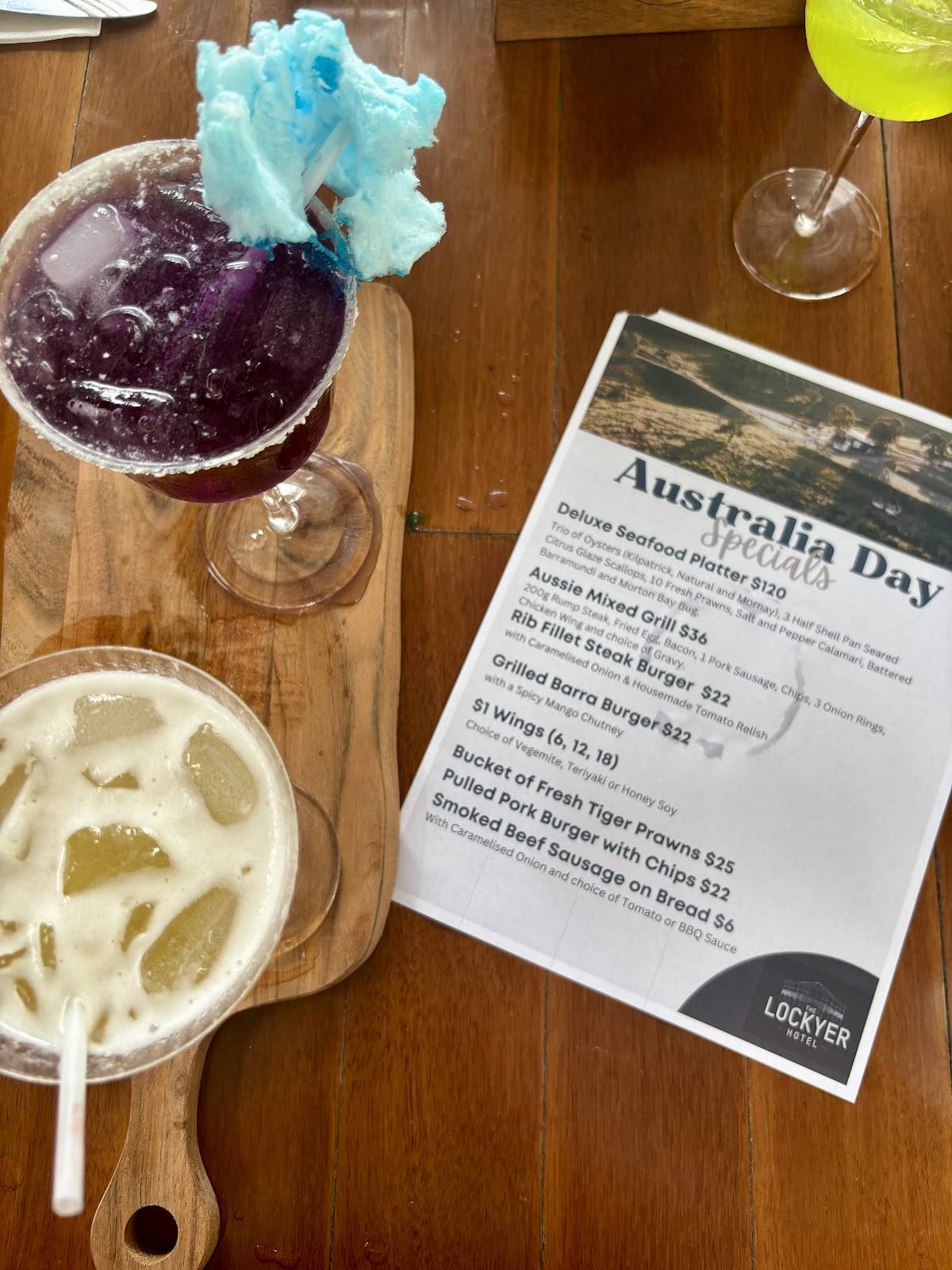 Menu at Lockyer Hotel restaurant, Forest Hill