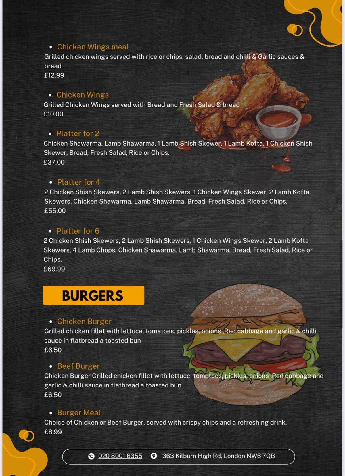 Menu at London Grill Station restaurant, London