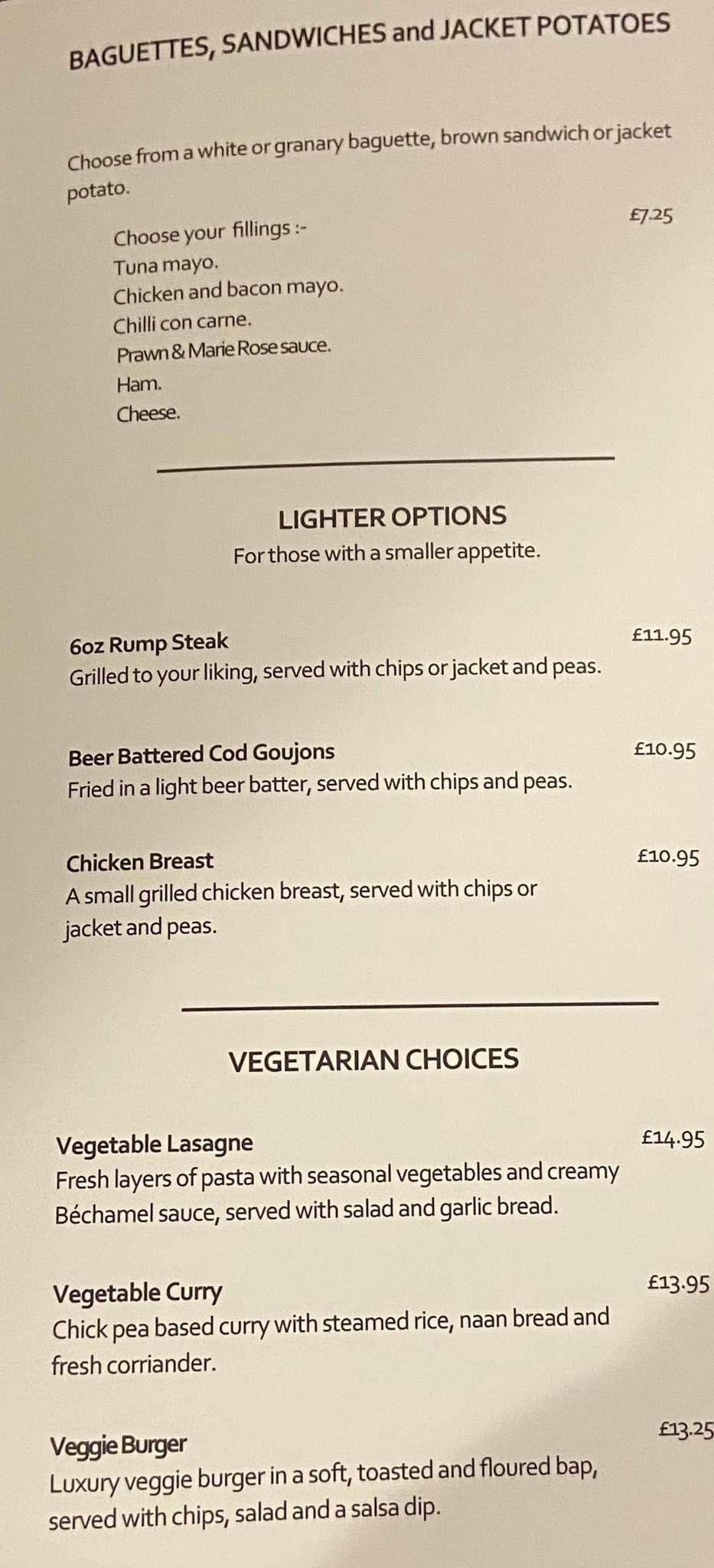 Menu at The Ship Inn pub & bar, Looe