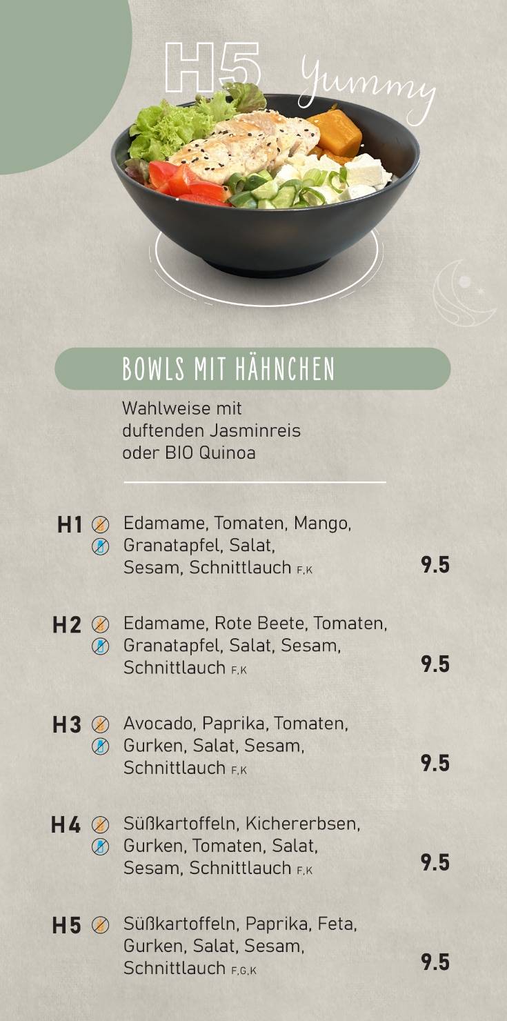 Speisekarte von Lu Mi Na - Tea & Bowls, Weißenburg in Bayern