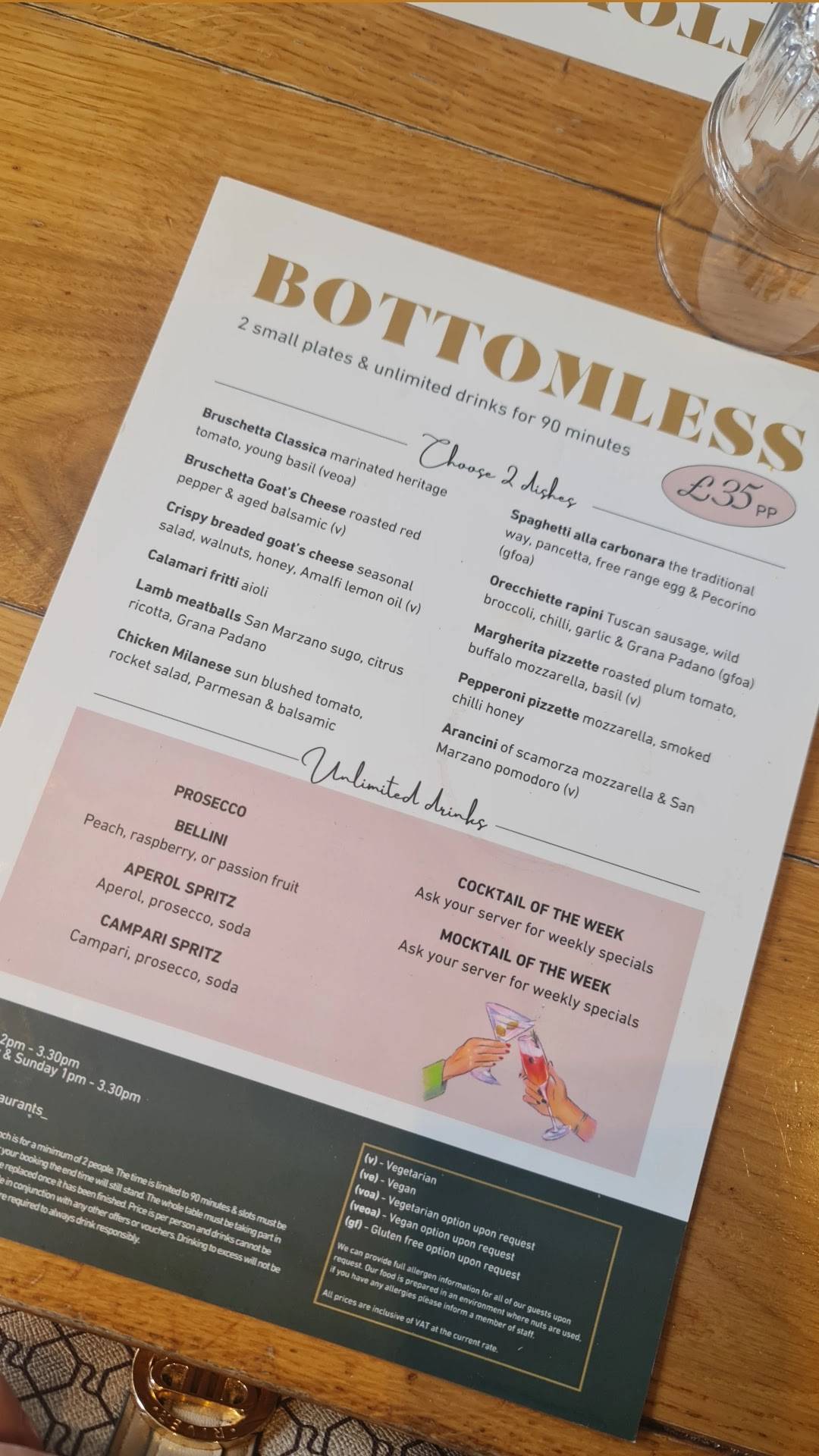 Menu at Luca restaurant, Liverpool, 109 Allerton Rd