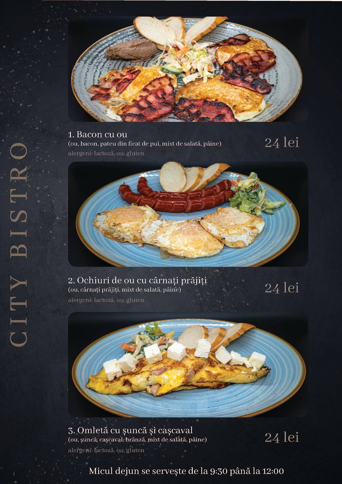 Menu at City Bistro, Lugoj