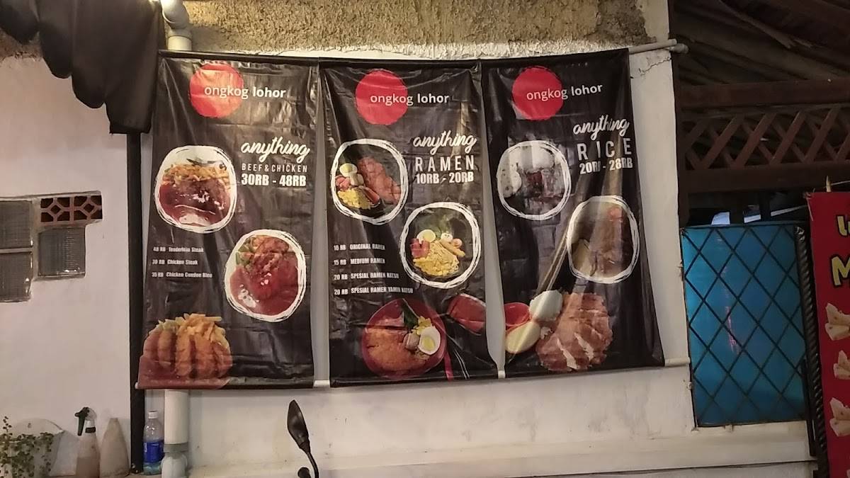 Menu at Lumpia Basah Cheese cafe, Padalarang