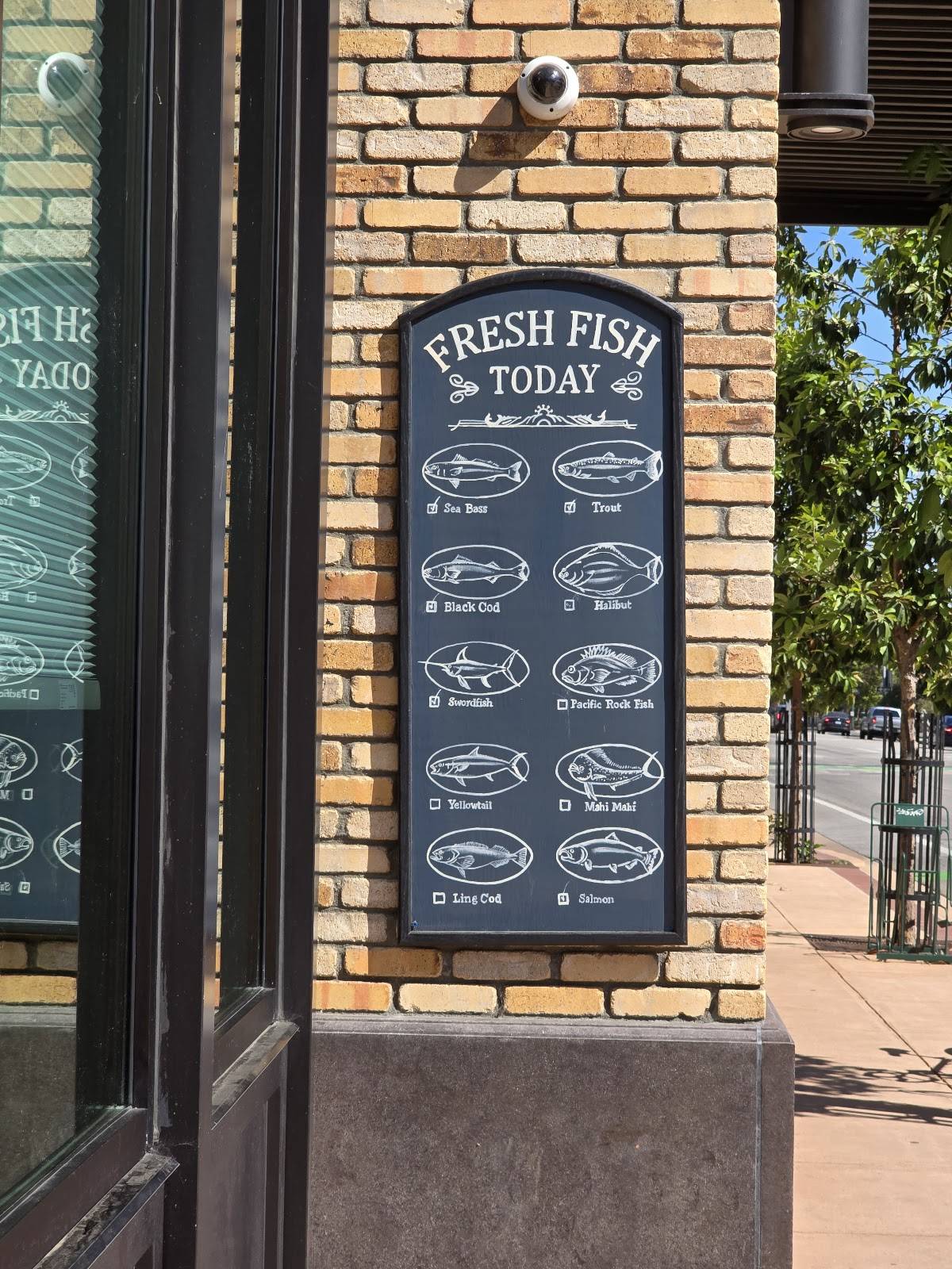 Menu at Lure Fish House restaurant, San Luis Obispo