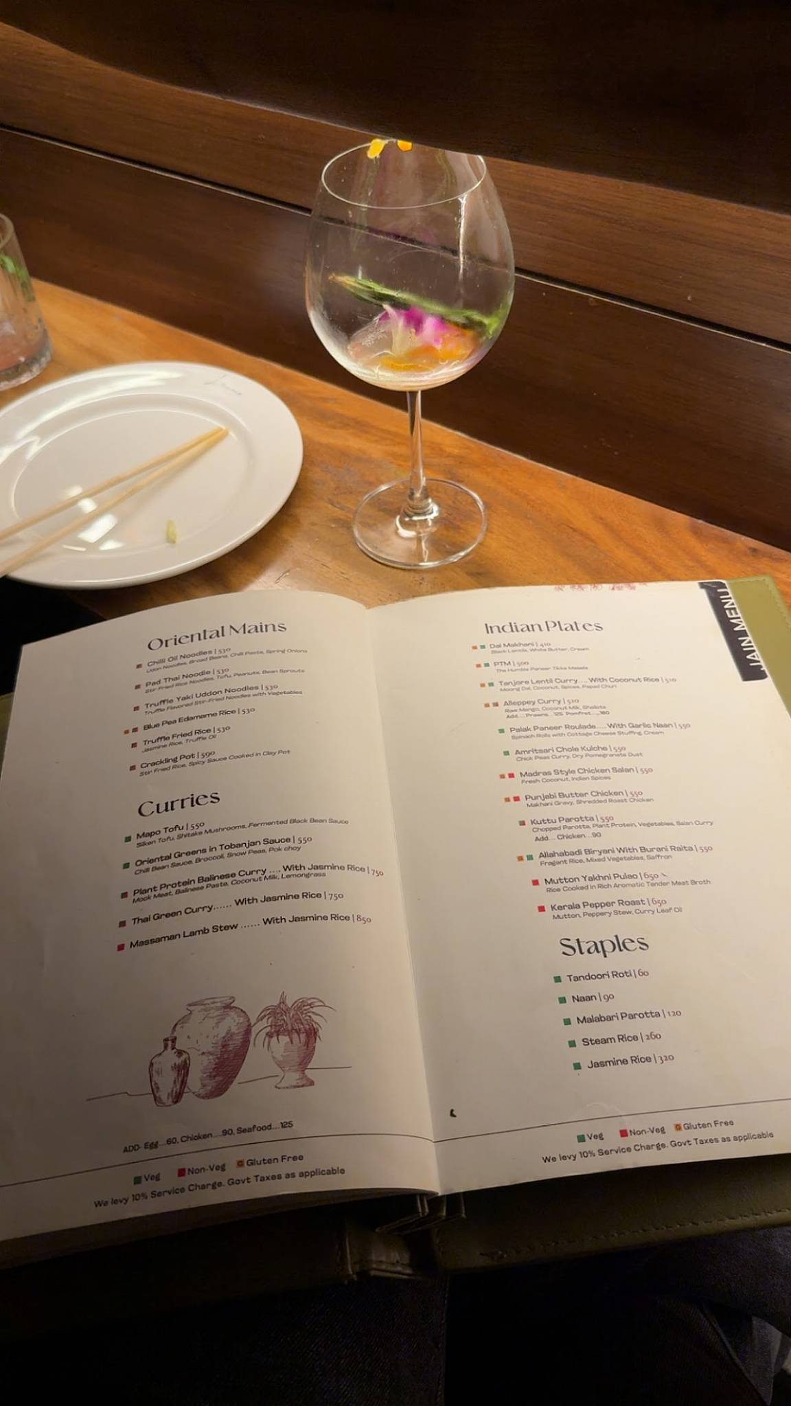 Menu at Luuma House, Mumbai