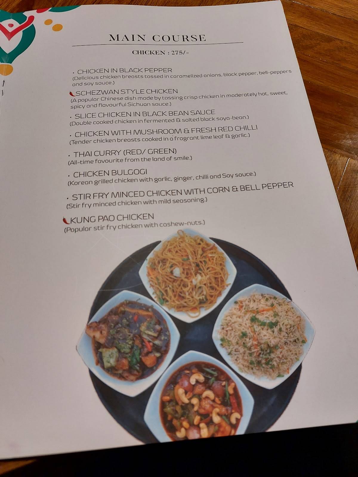 Menu at MANDALA THE ORIENTAL KITCHEN, Kolkata, Gorkha Bhawan