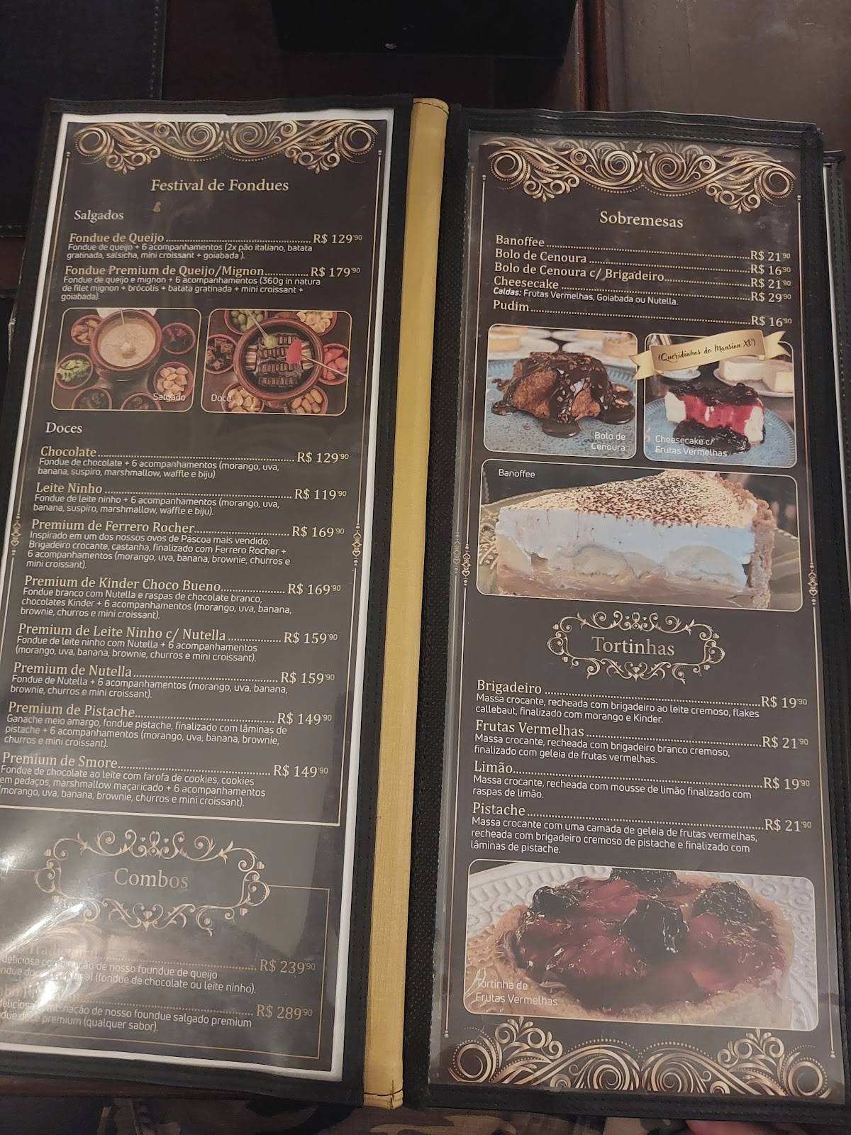Menu em MANSION XV MOEMA restaurante, São Paulo, Av. dos Carinás