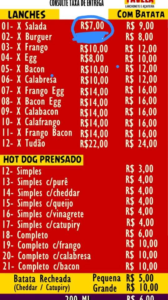 Menu em MC favela pub & Bar, Santos