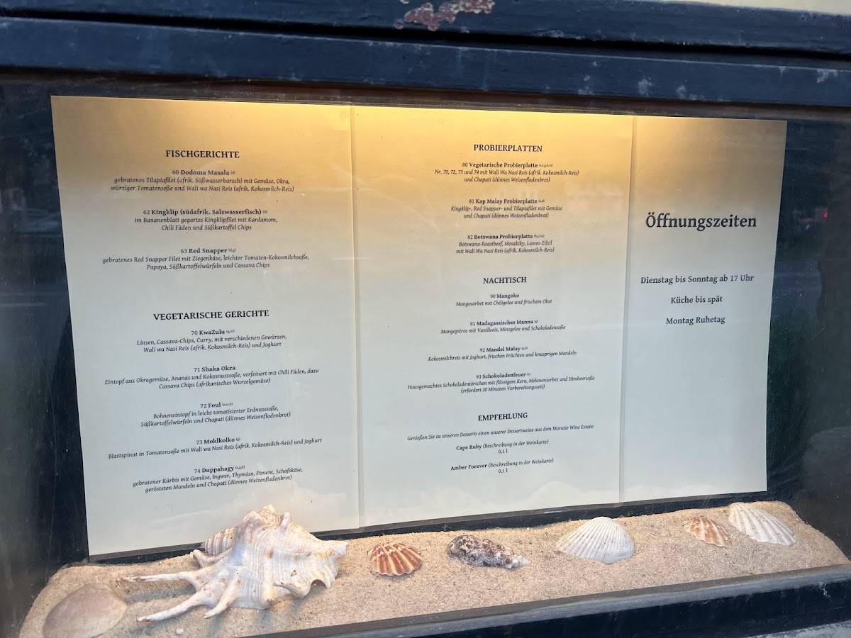 Speisekarte von Madagascar pub & Bar, Stuttgart