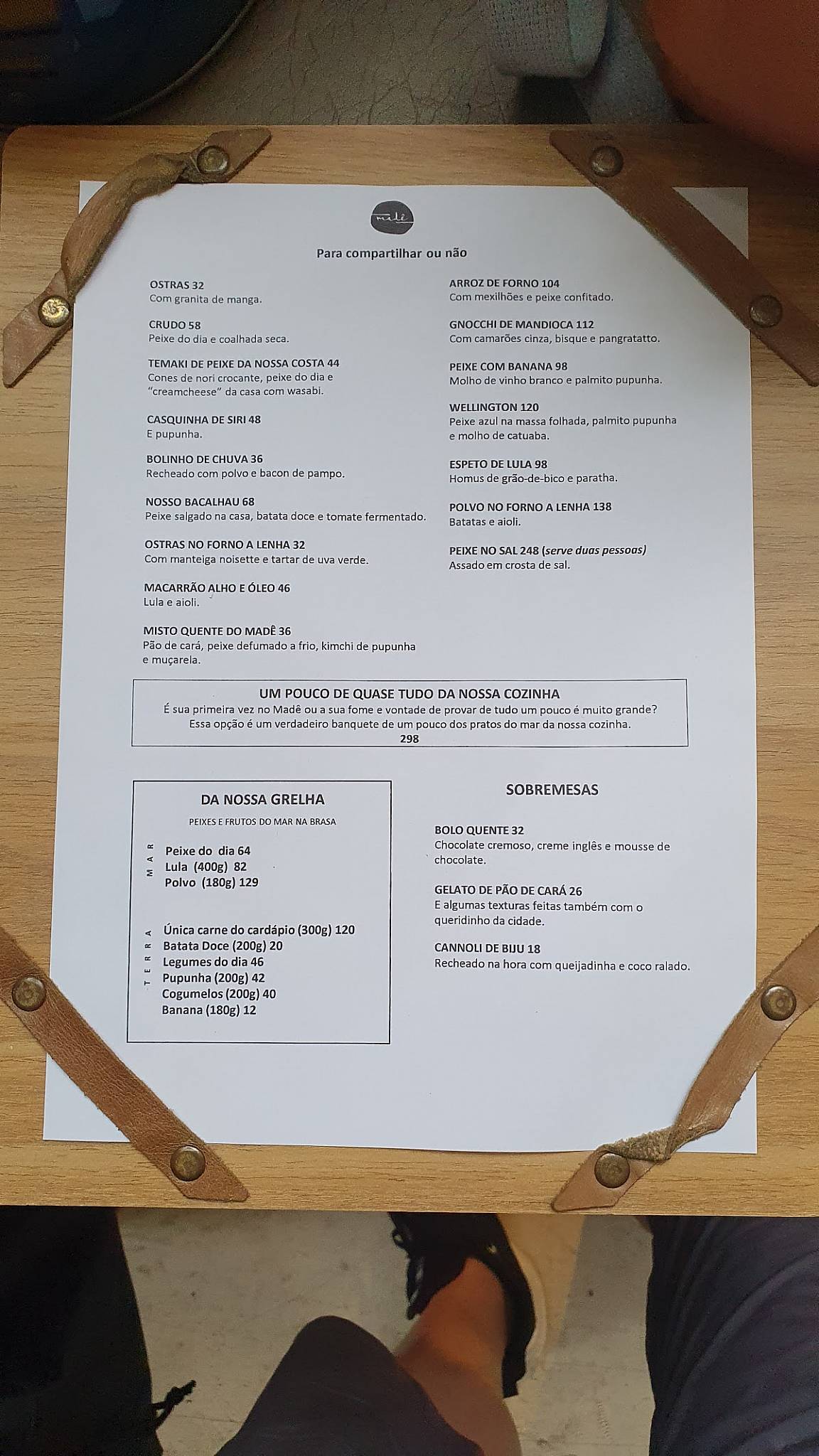 Menu em Madê Cozinha Autoral restaurante, Santos