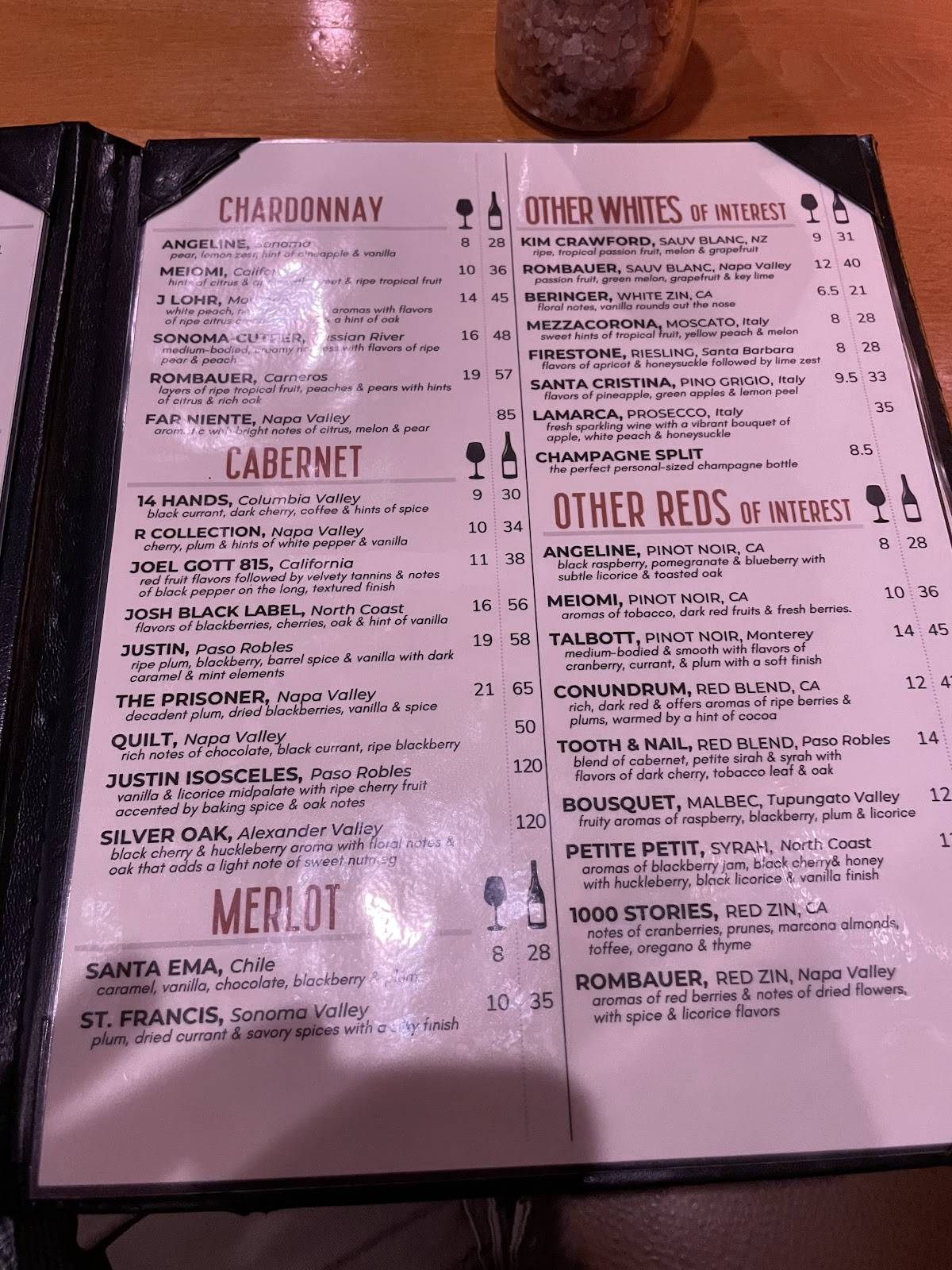 Menu at Maderas Steak & Ribs pub & bar, Los Alamitos