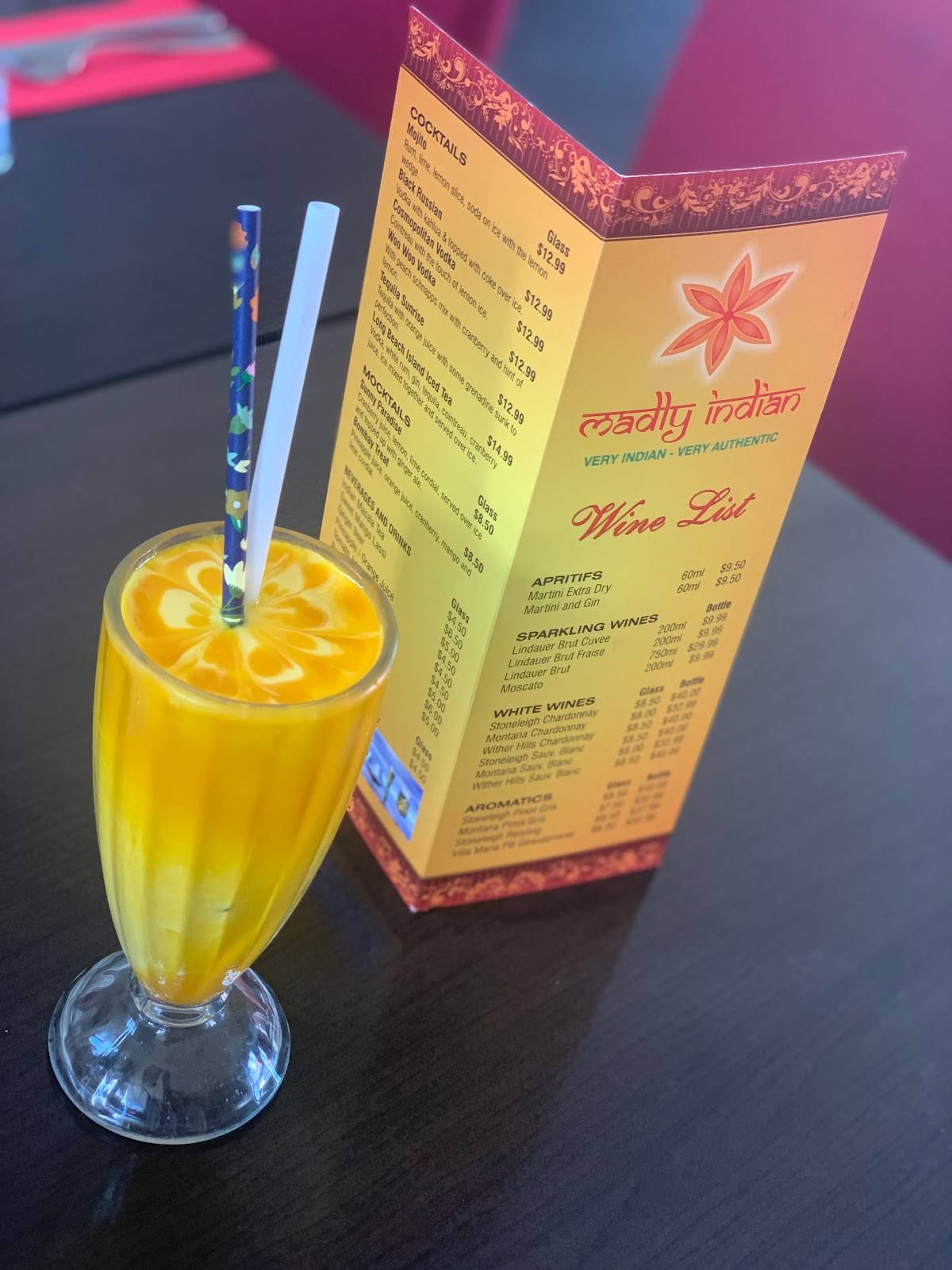 Menu at Madly Indian - Waipu restaurant, Waipu