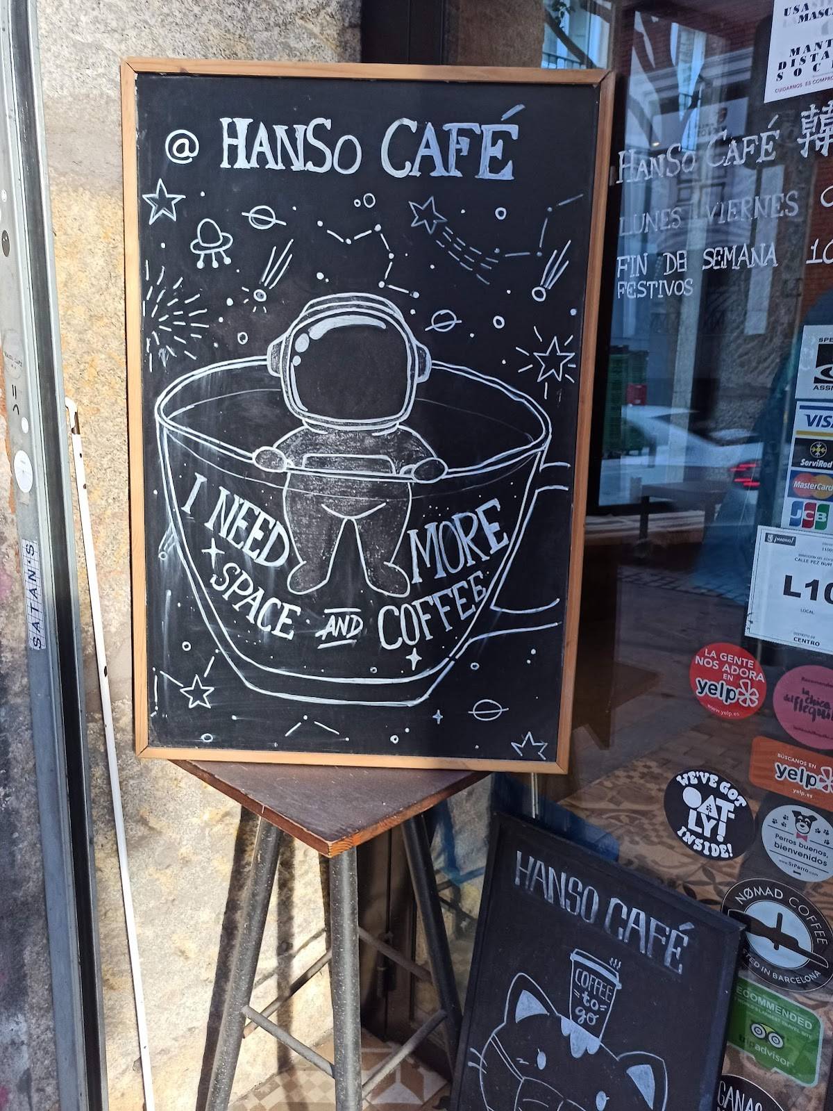 Carta de HanSo Café, Madrid, C. del Pez