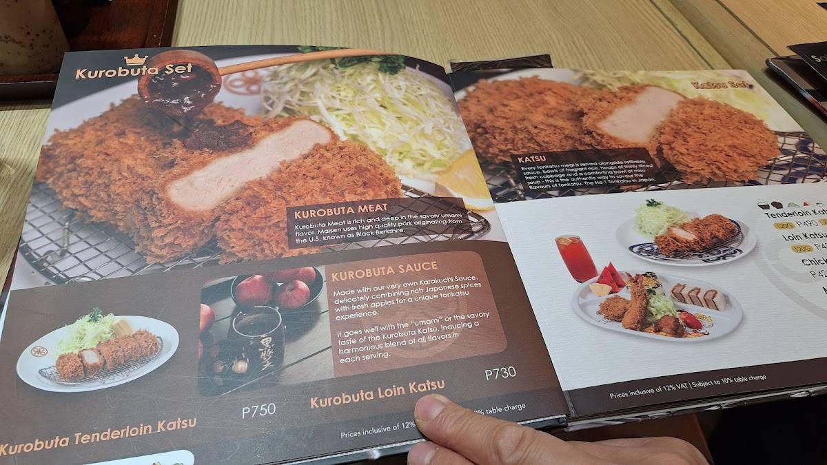 Menu at Maisen Tonkatsu - Shangri-La at the Fort pub & bar, Taguig