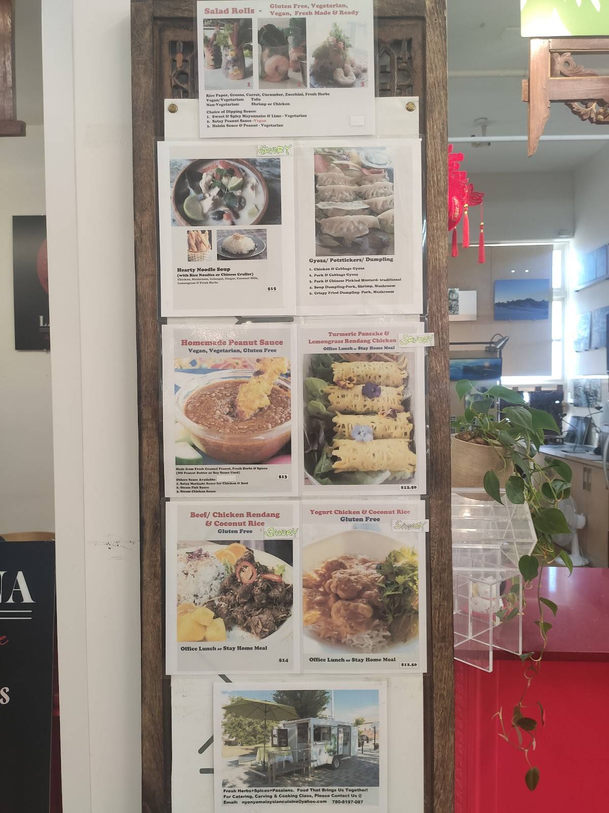 Carta del restaurante Malaysian Cuisine- Nyonya, Edmonton