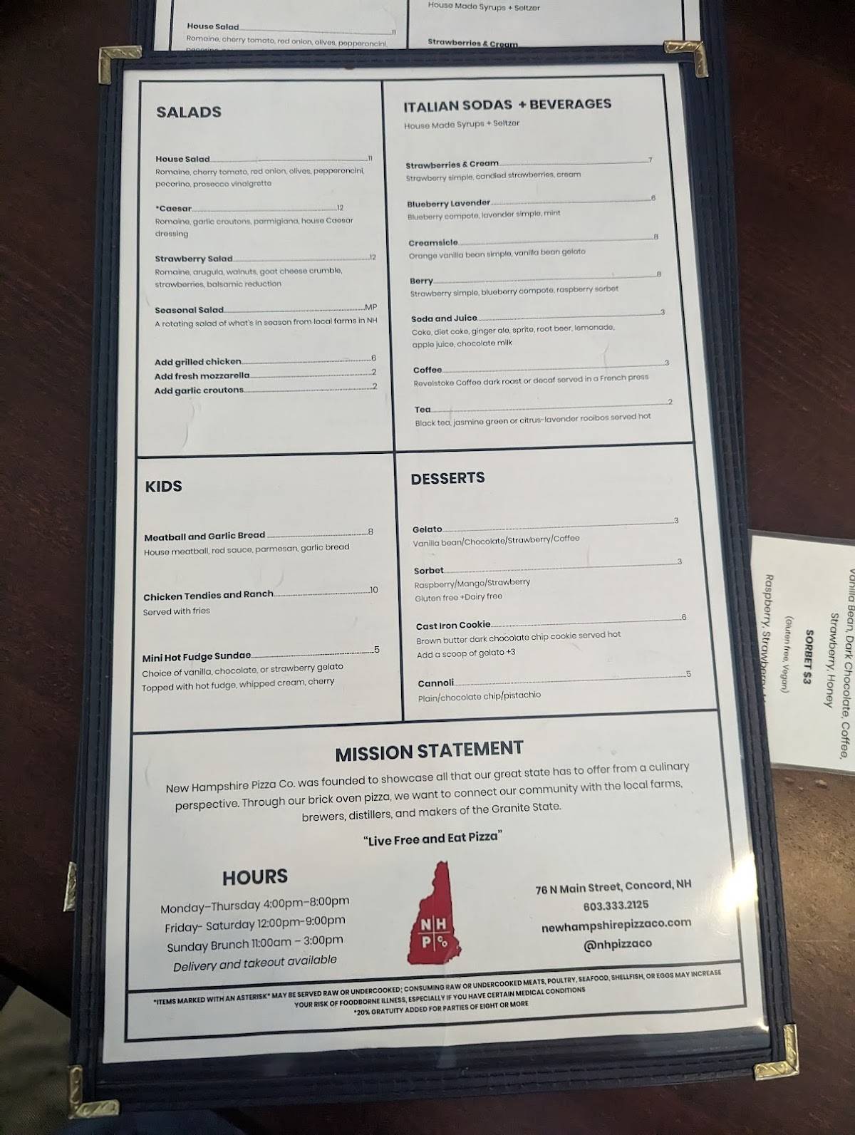 Menu at Ollie's Restaurant, Manchester, 761 Mast Rd