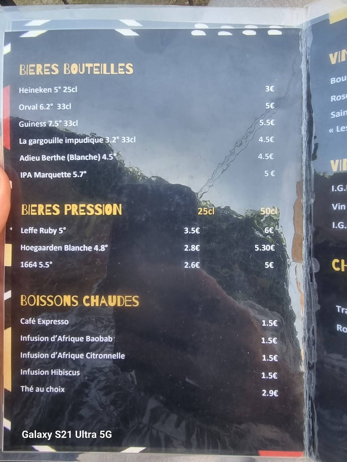 Menu au Maquis La Braise restaurant, Laon