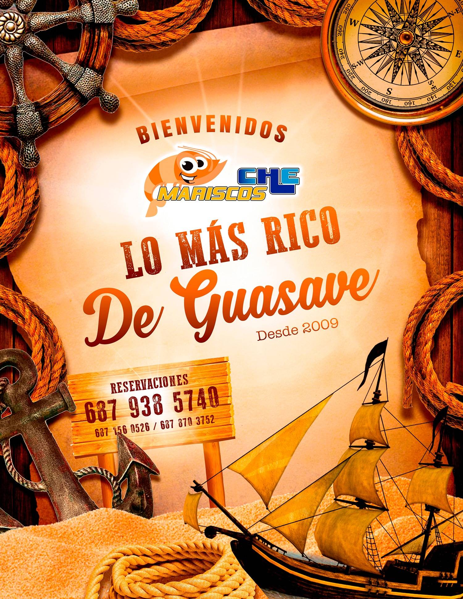 Carta del restaurante Mariscos Che, Guasave