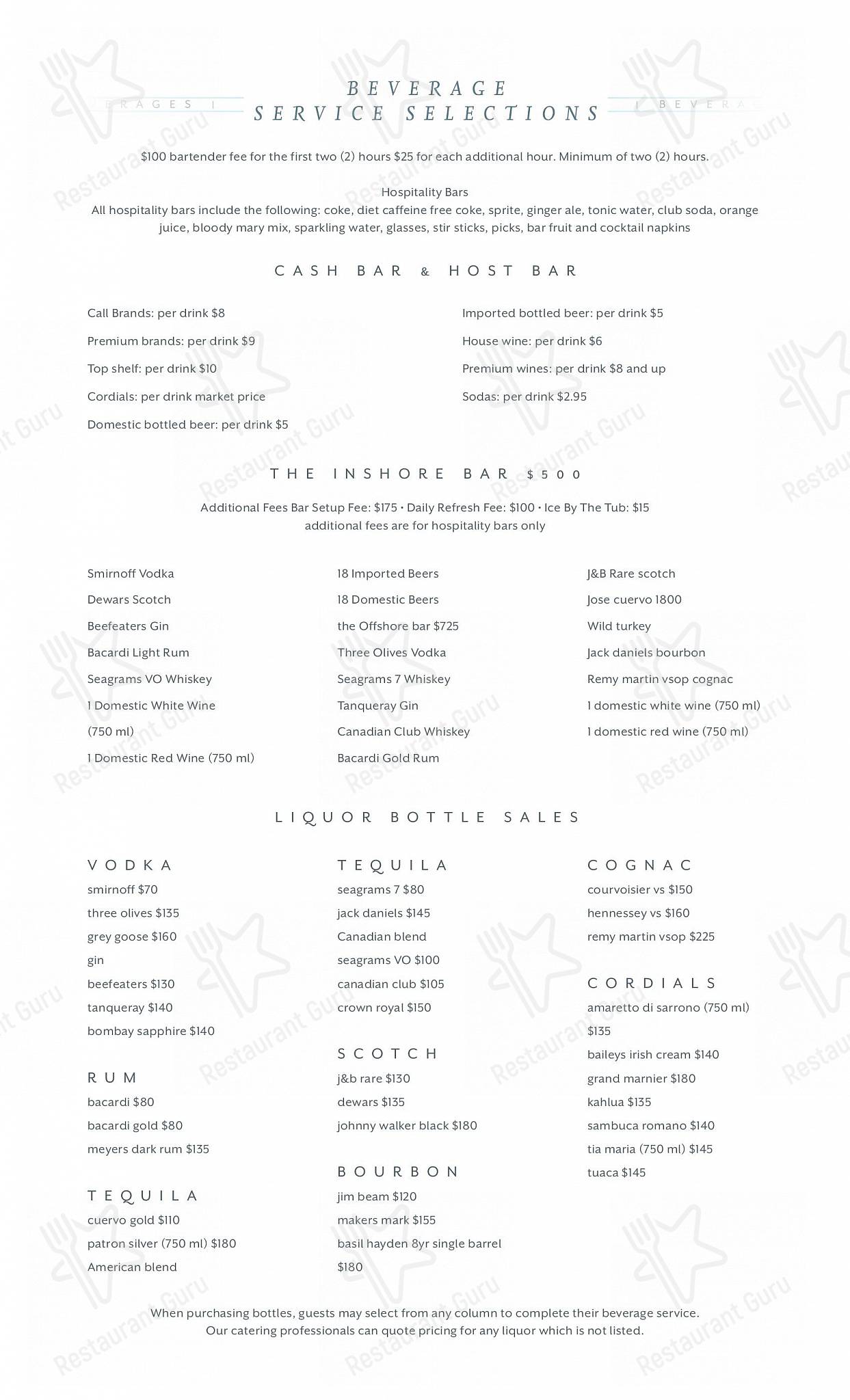 Carta de Marlin Moon Restaurant, Ocean City