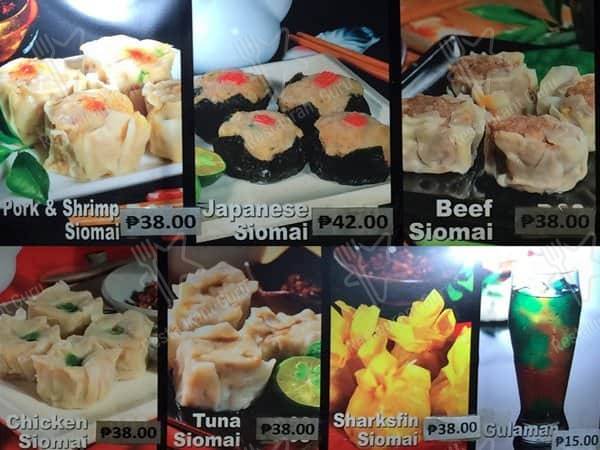 Menu at Master Siomai restaurant, Mandaue City, J Center Mall