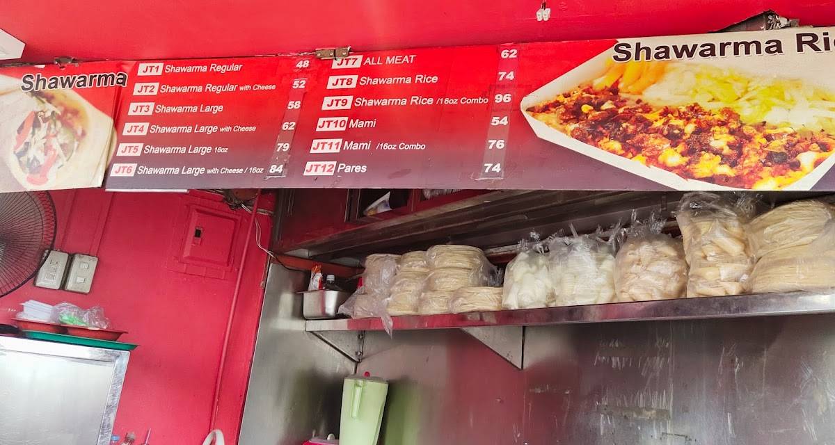 Menu at Master's Shawarma Station and Master's Mami and Pares Station ...