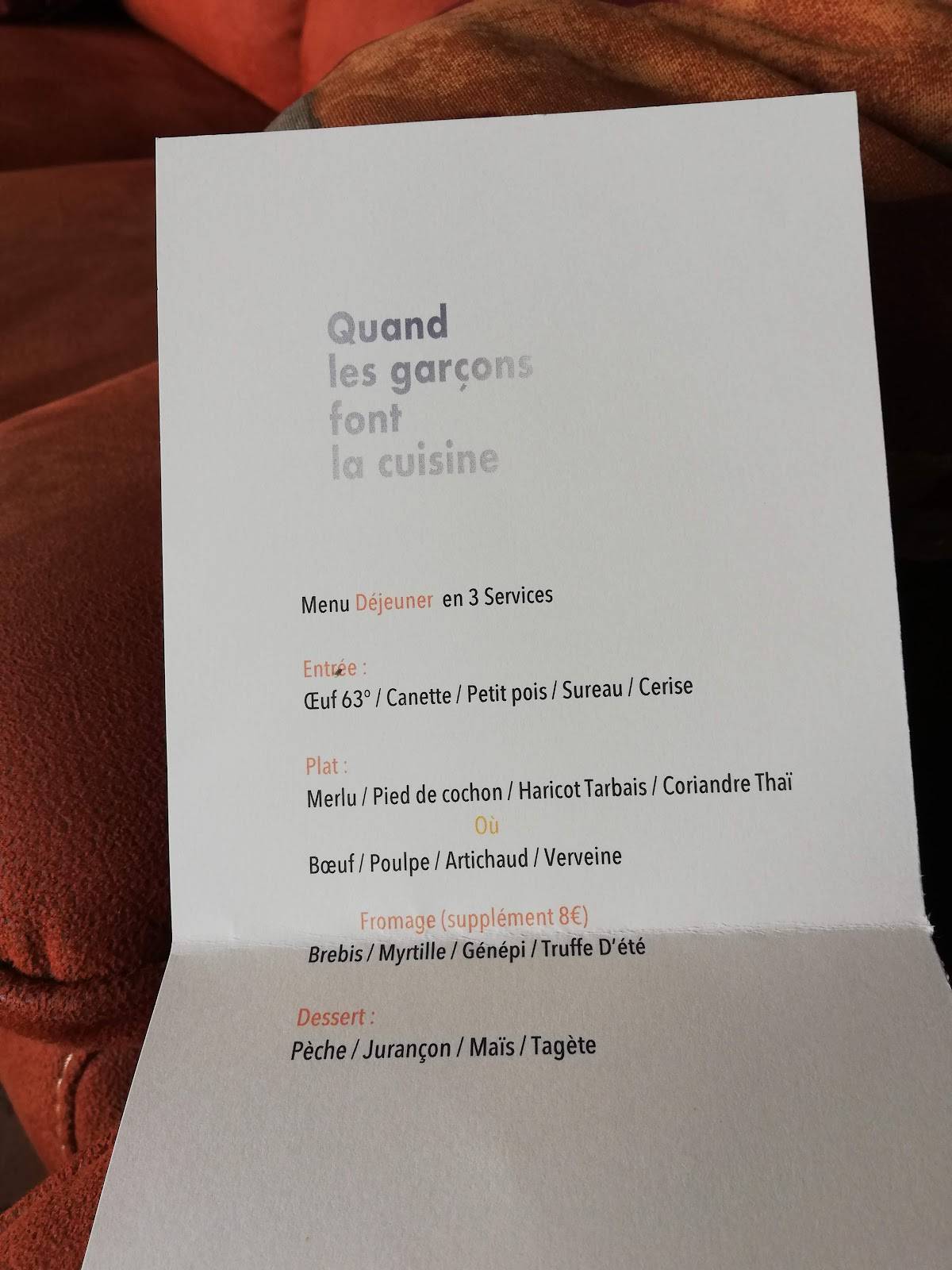 Menu au Maynats Pau restaurant, Pau