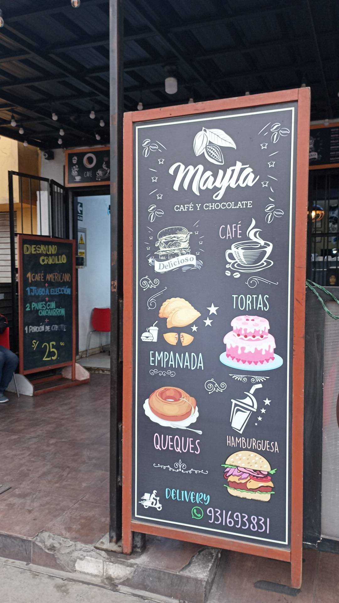 Menu at Mayta Café y Chocolate, Rimac