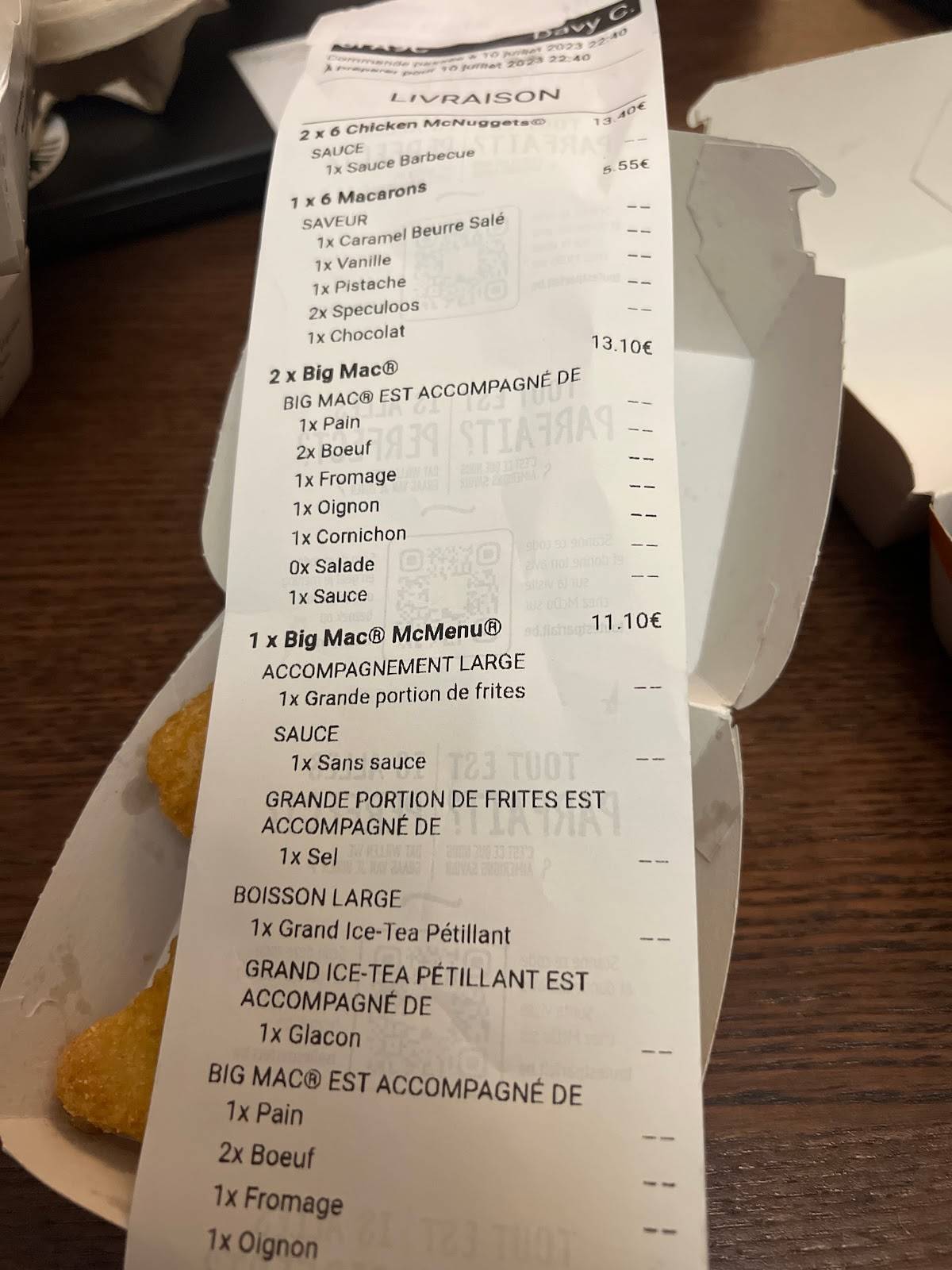 Carta de McDonald's, Bruselas, Bd Lambermont 1