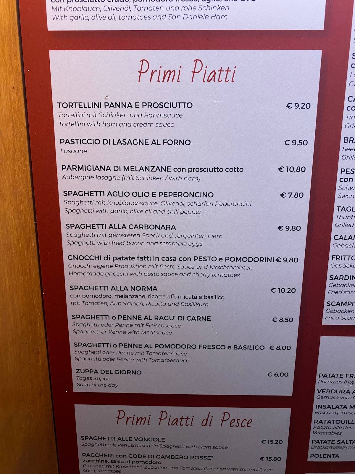 Speisekarte von Metro Bar, Bibione