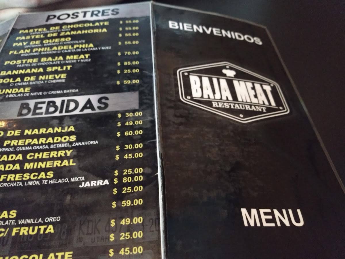 Carta de Baja Meat Restaurant, Mexicali, Calz Anáhuac 1800
