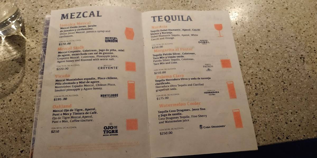 Carta del pub y bar Licorería Limantour, Ciudad López Mateos, Av ...