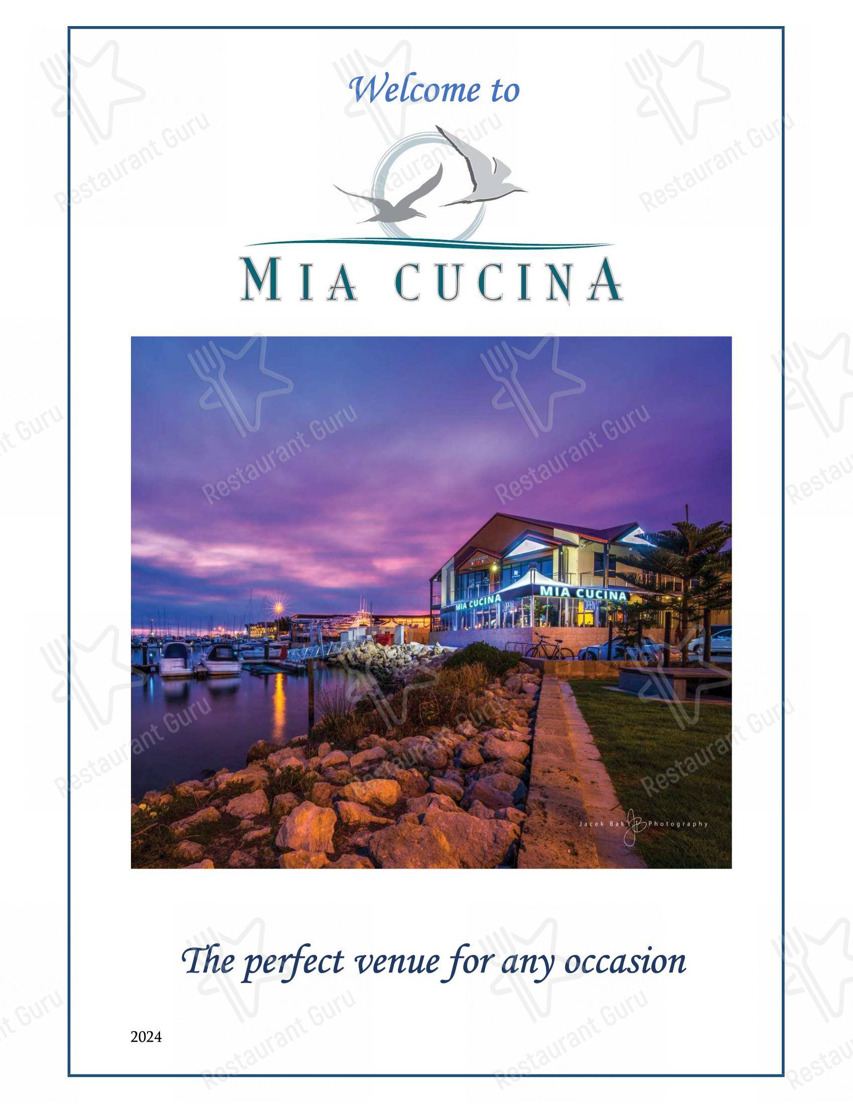 Menu at Mia Cucina Italian Cafe, Hillarys