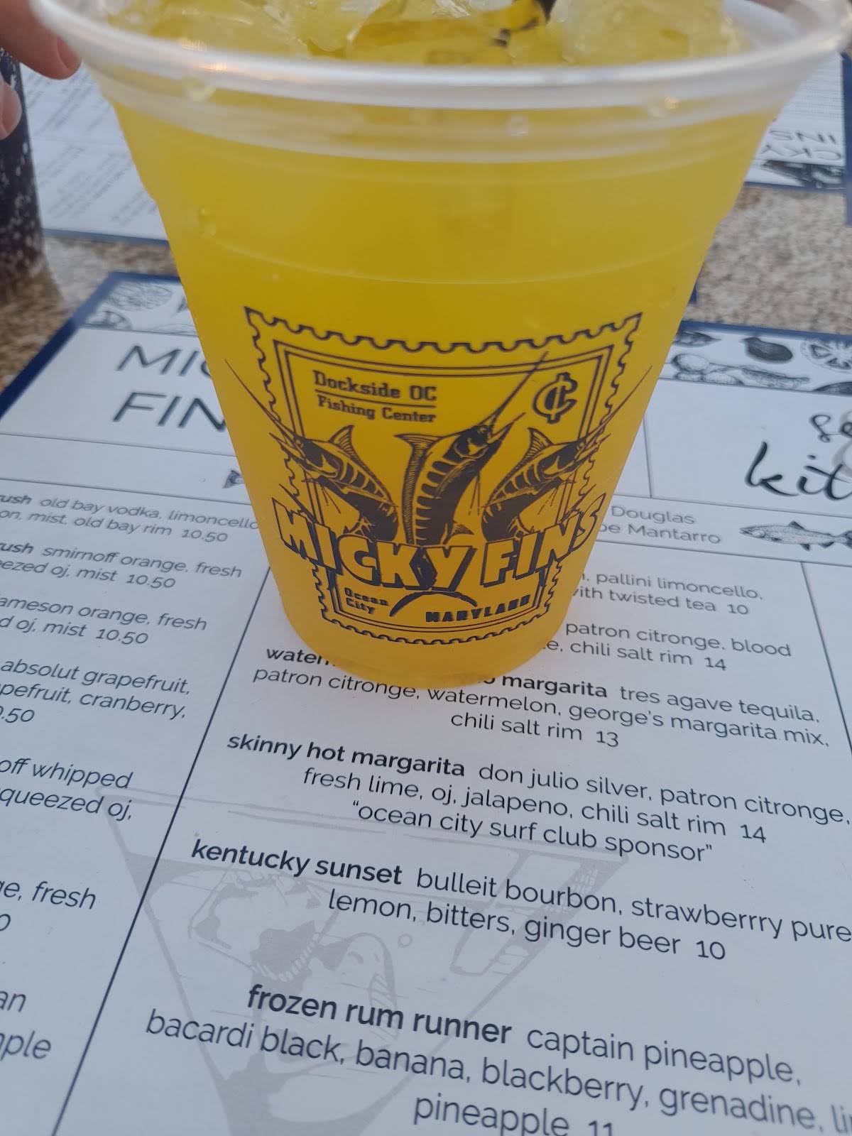 Menu at Micky Fins Bar & Grill, Ocean City