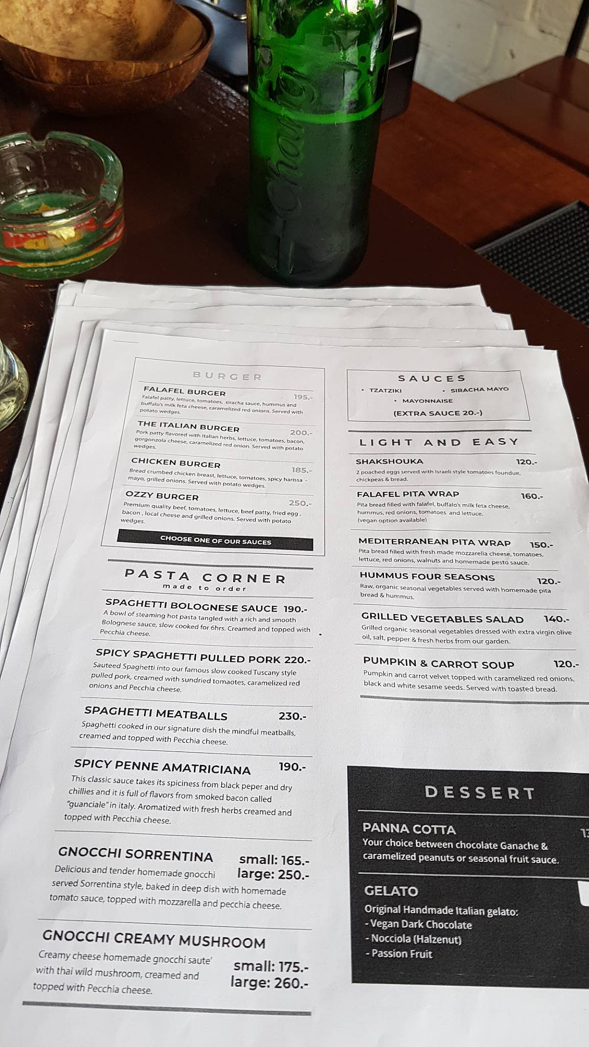 Menu at Mindful Eating - Restaurant, Bar & Art gallery, Chiang Mai