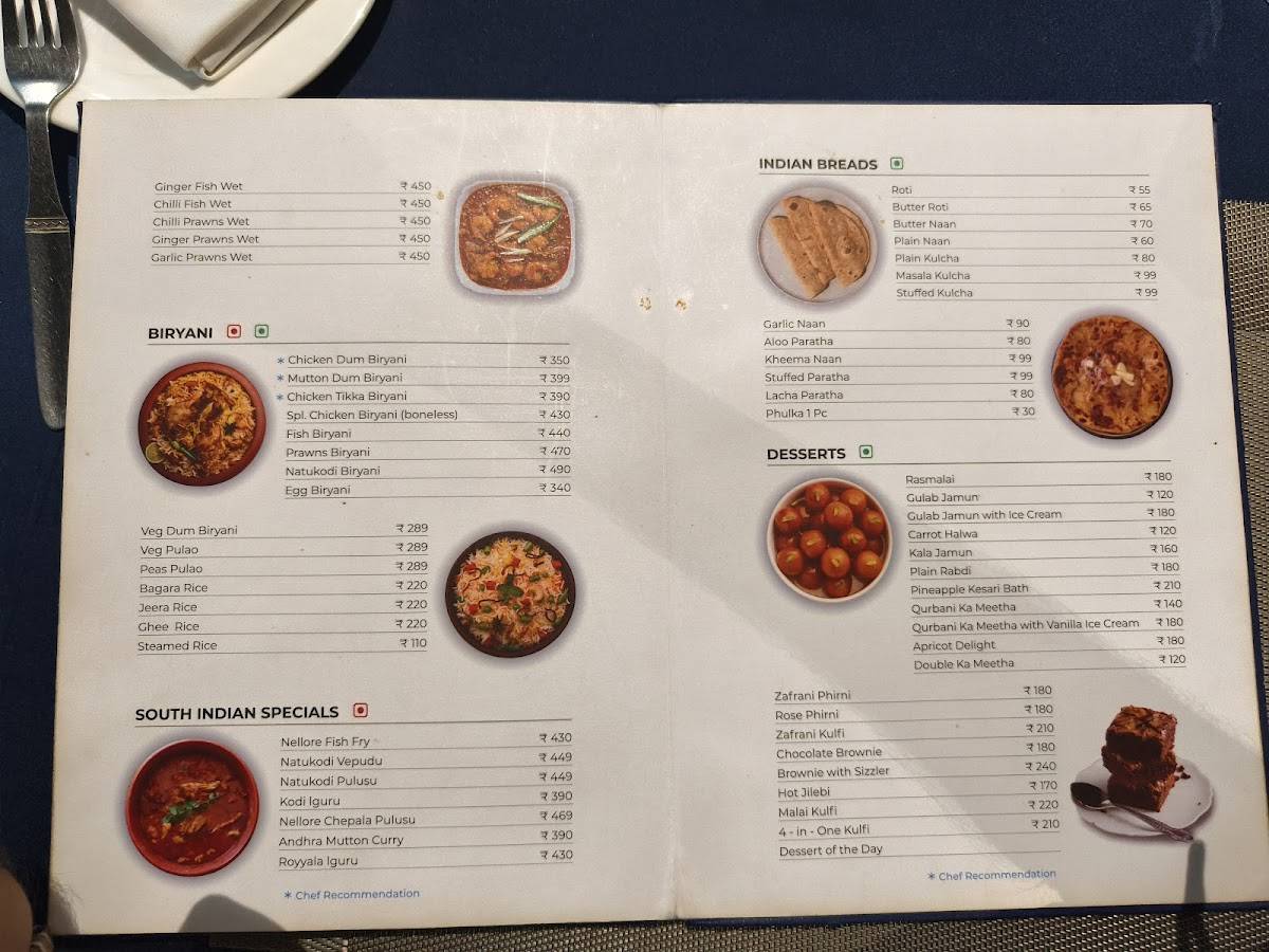 Menu at Minerva Coffee Shop, Hyderabad, I Floor
