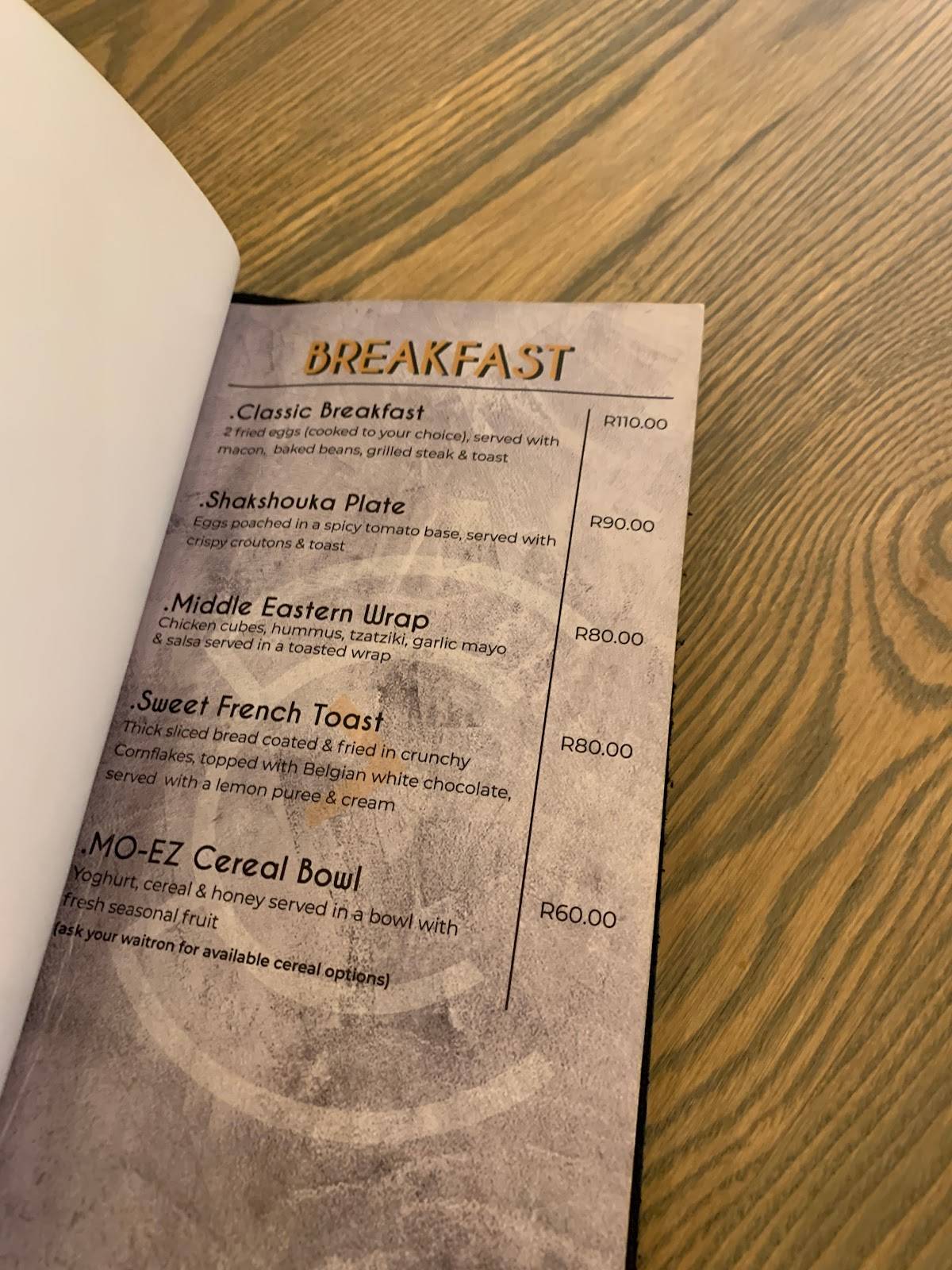 Menu at Mo - Ez Fusion restaurant, Lenasia