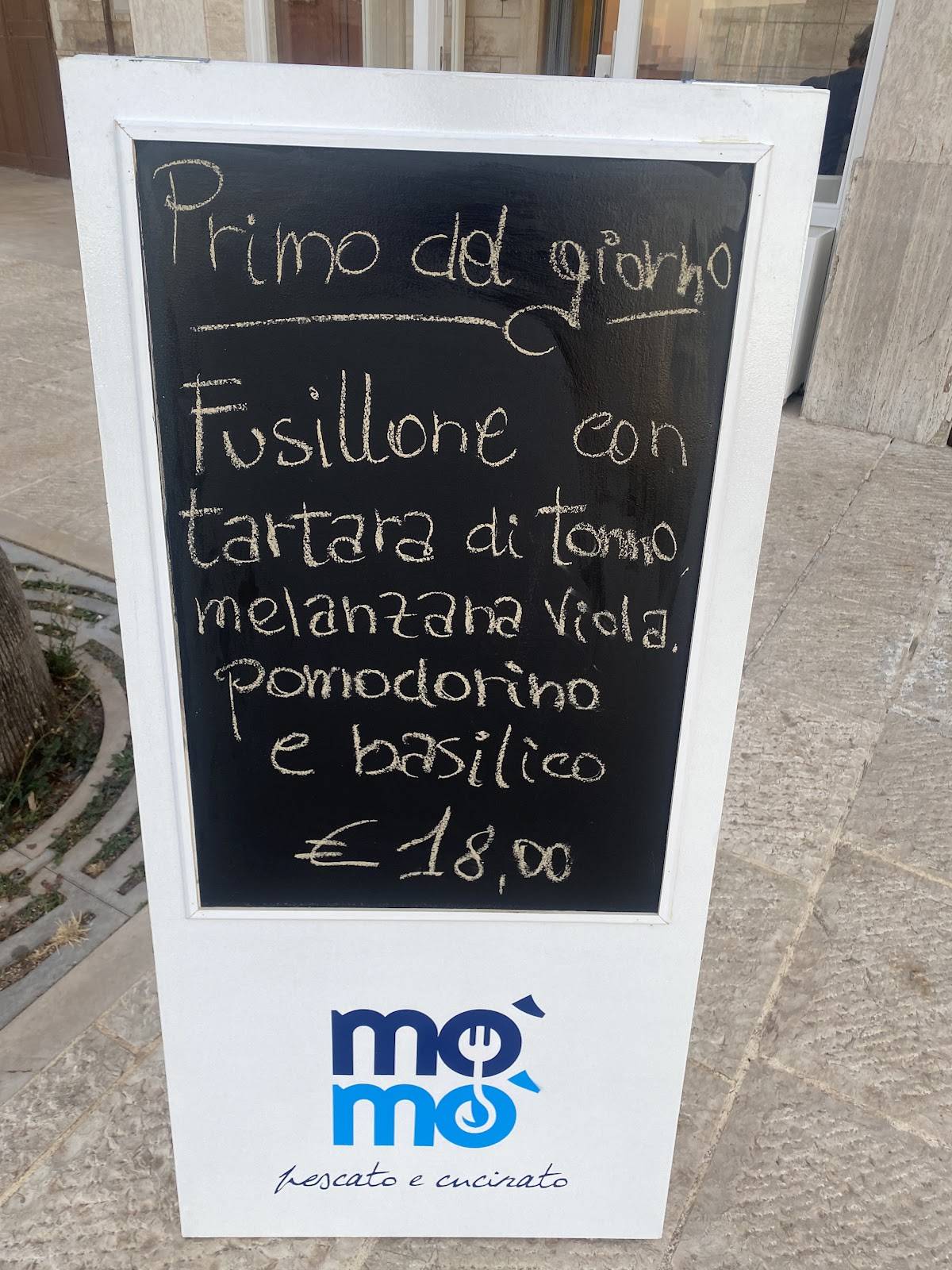 Menu at Mómó - Pescato e cucinato restaurant, Savelletri
