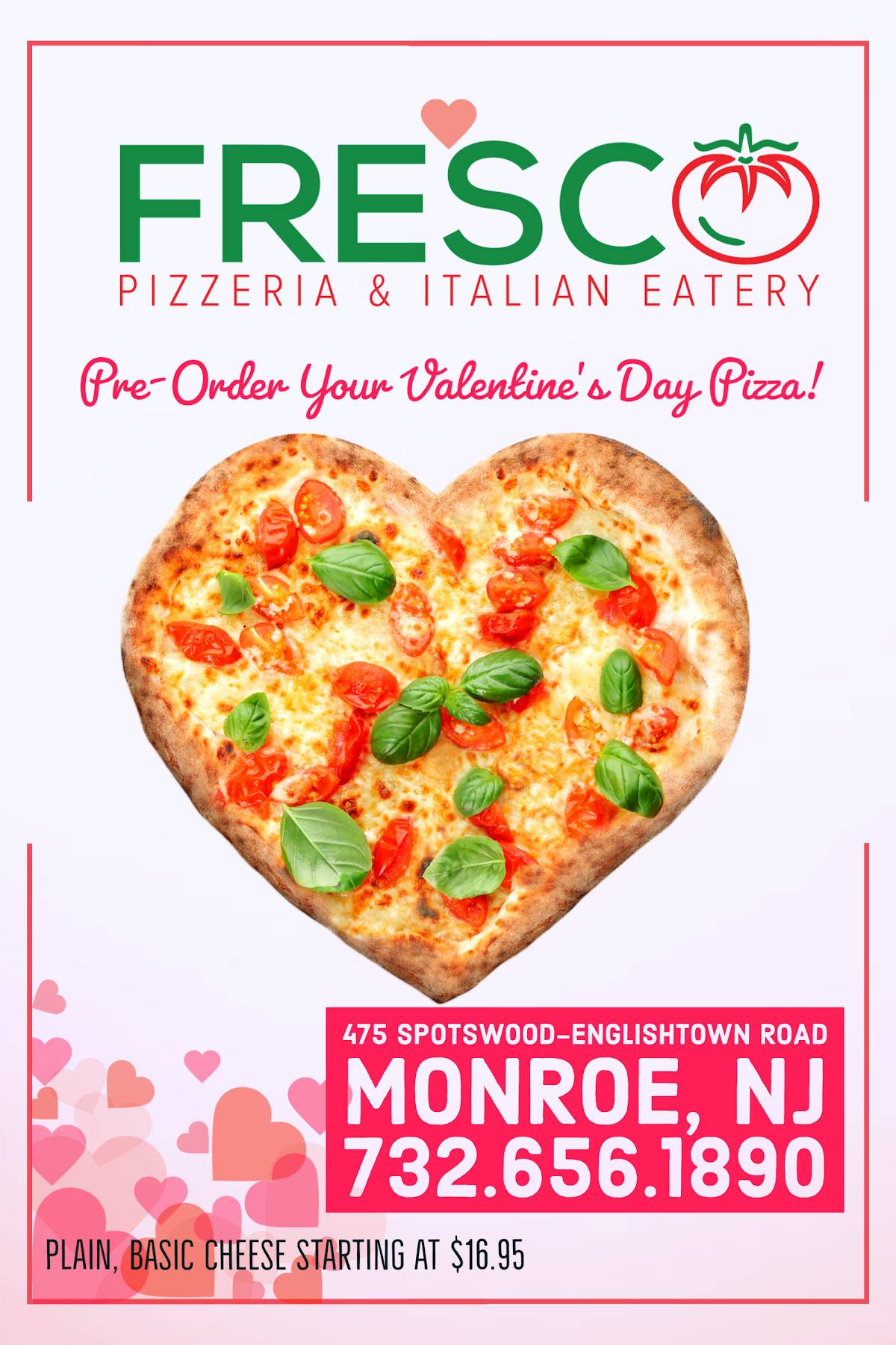 Menu at Fresco Pizzeria & Italian Eatery, Monroe Township