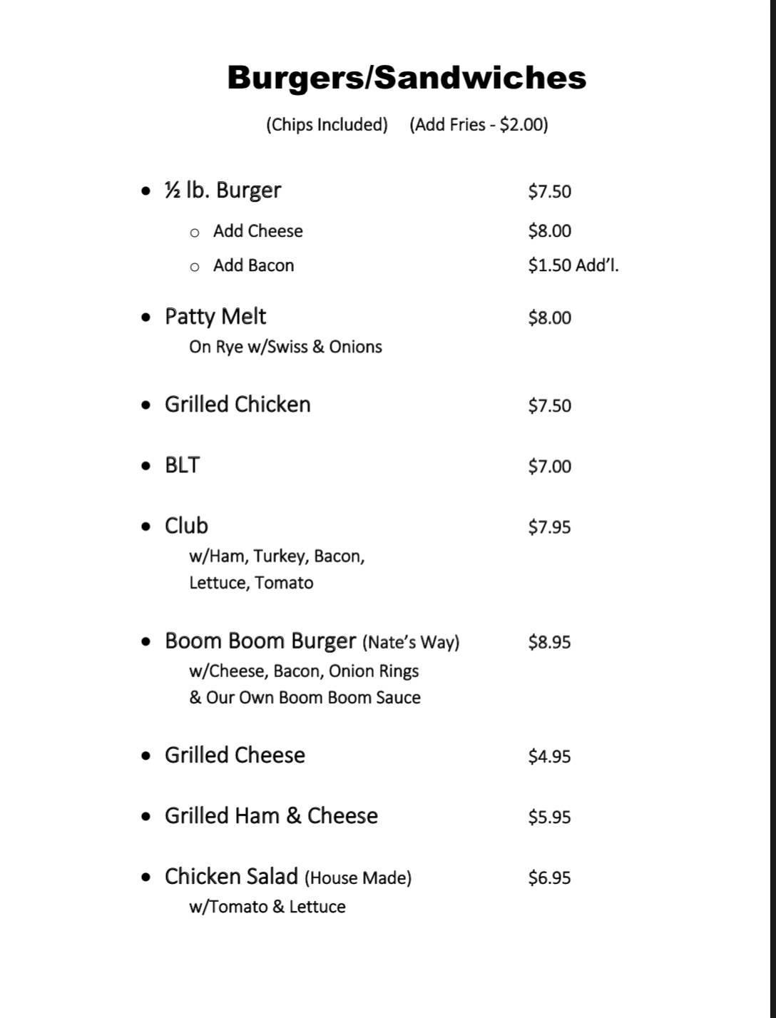 Menu at Montgomery Towne Tavern pub & bar, Cincinnati