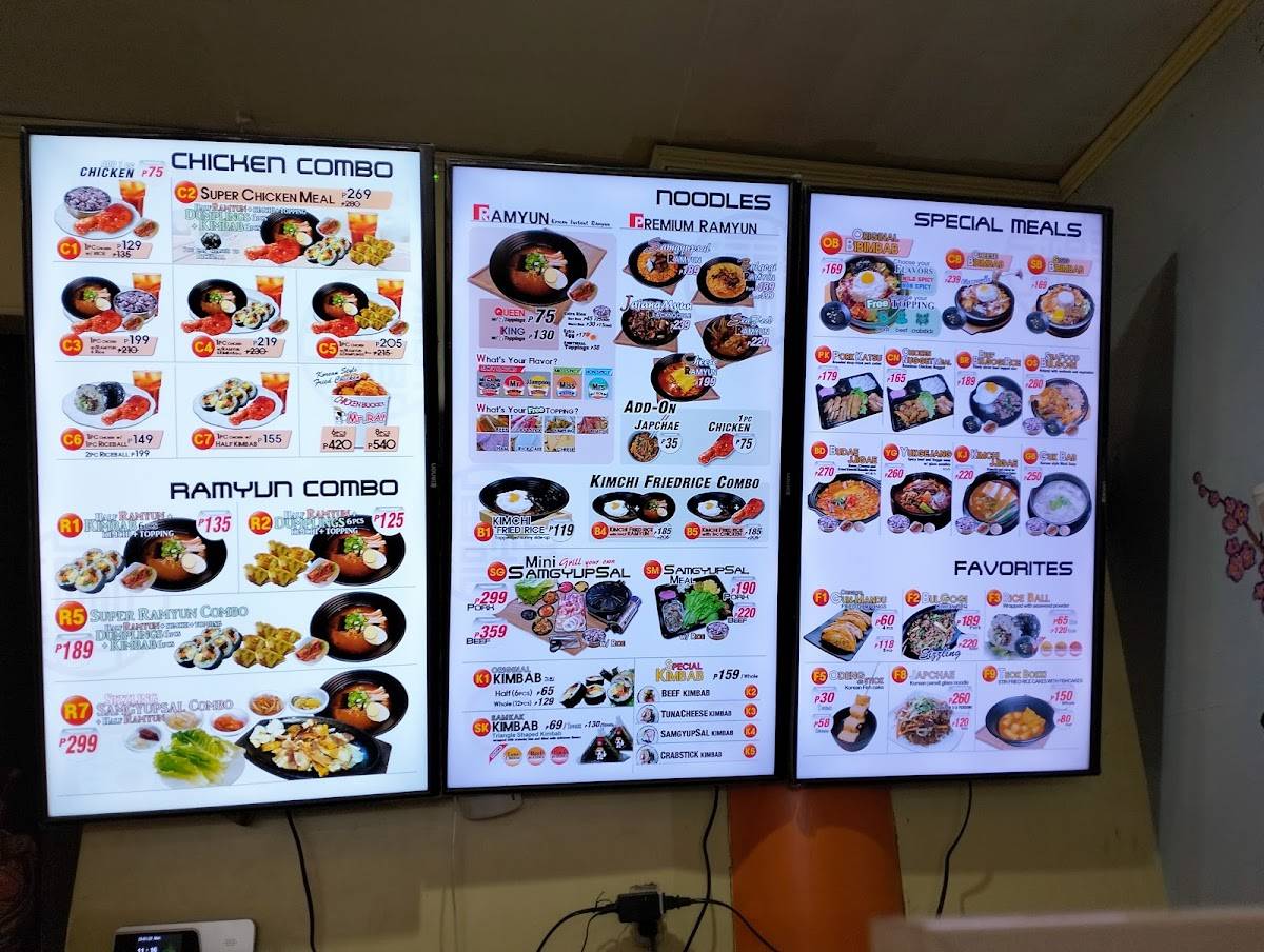 Carta del restaurante Mr.Ramyun, Baguio