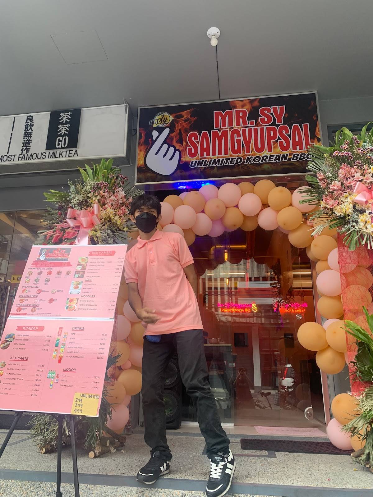 Carta del restaurante Mr Sy Samgyupsal, Manila