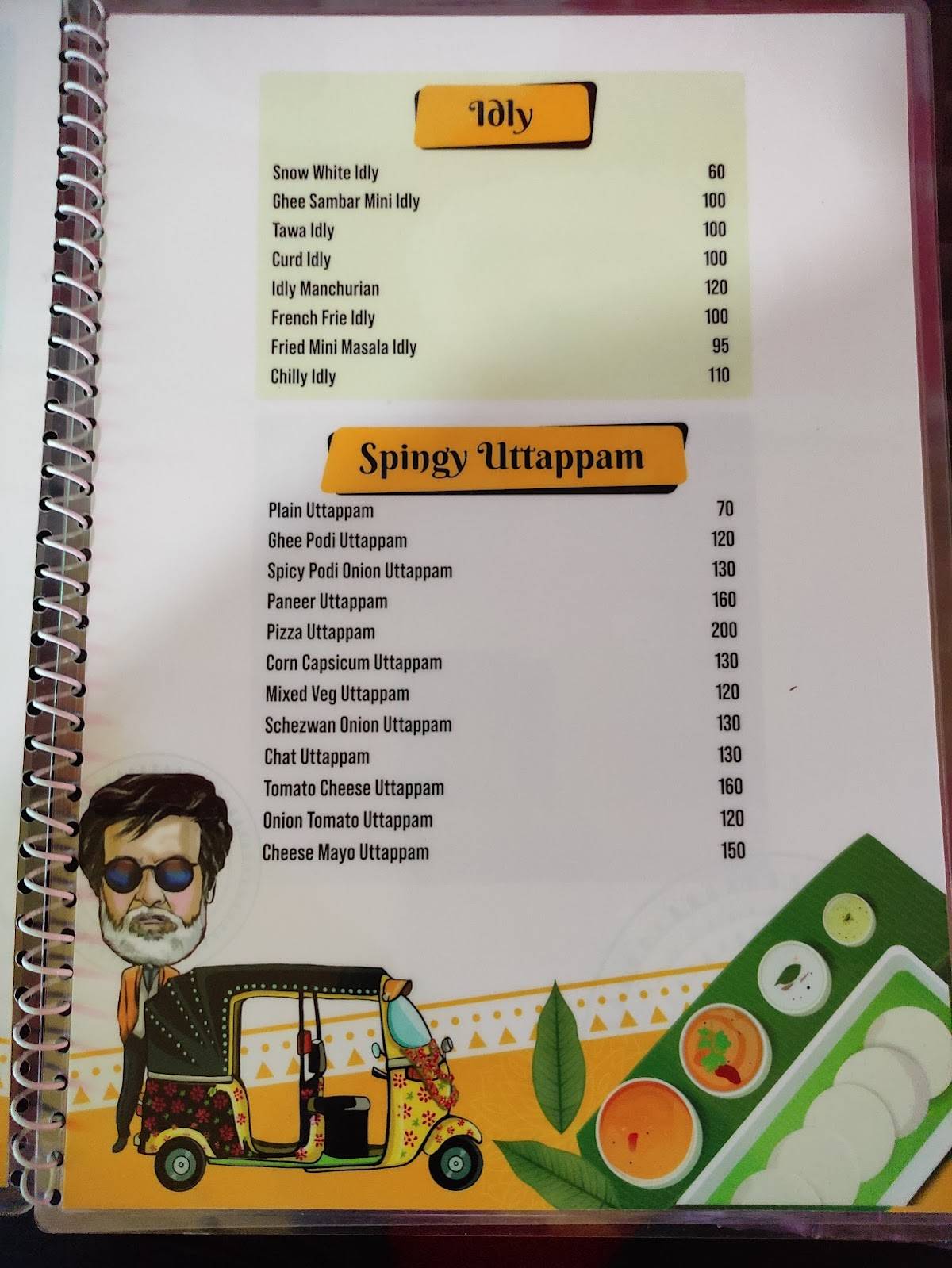Menu at Mr & Mrs Idly, Balurghat