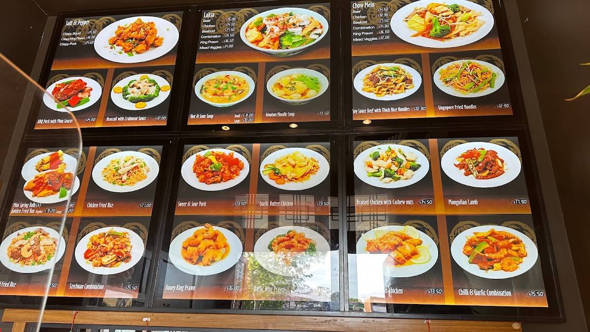 Menu at Mrs Wong's Chinese Kitchen fast food, Merrylands, McFarlane St