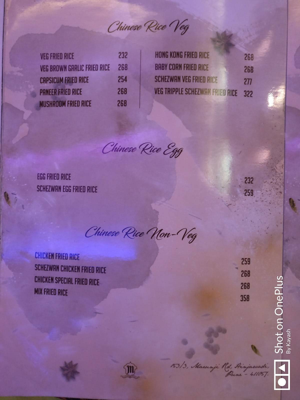 Menu at Mughal Mahal, Pimpri-Chinchwad, 153/3