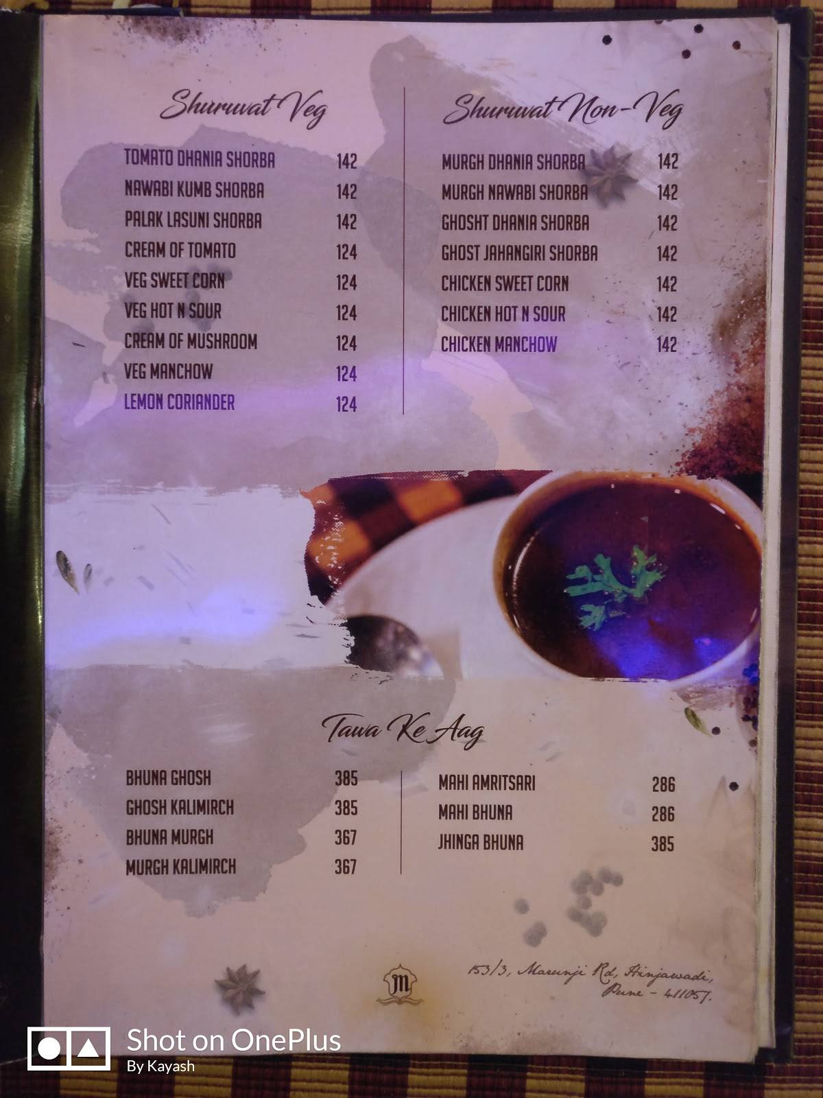 Menu at Mughal Mahal, Pimpri-Chinchwad, 153/3