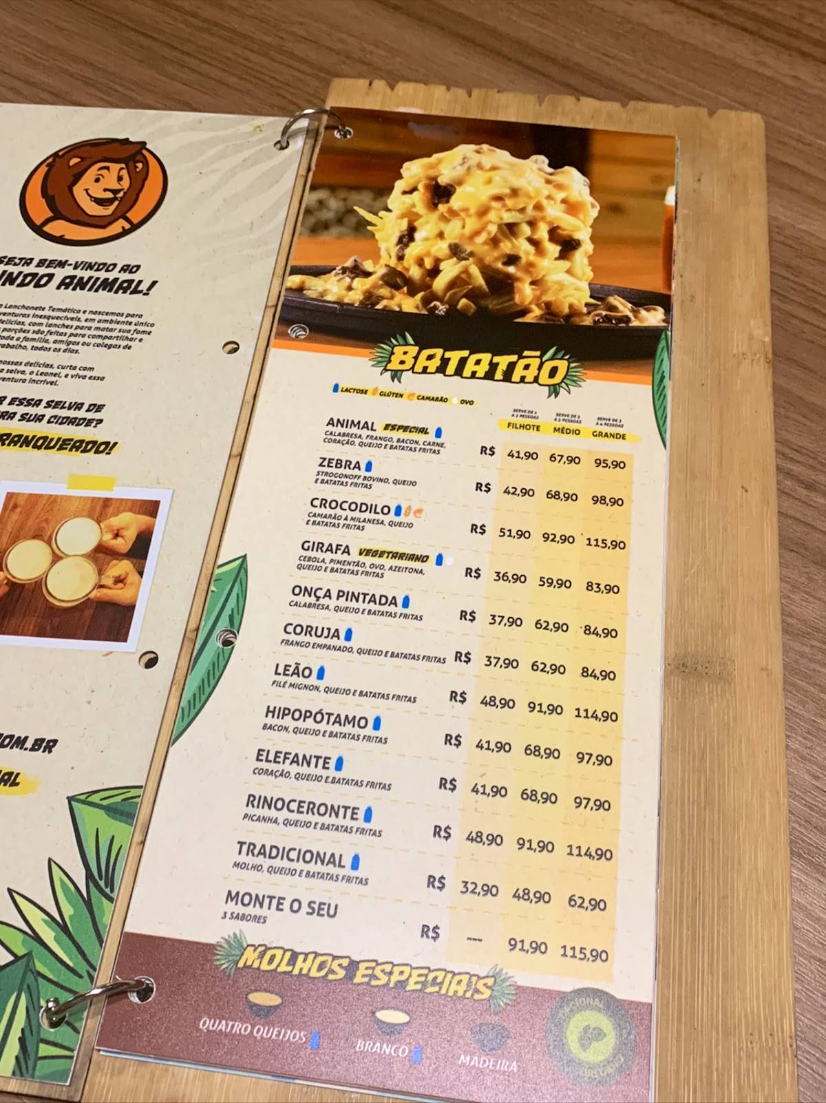 Menu em Mundo Animal Lanchonete Temática - Porto Alegre pub & Bar ...