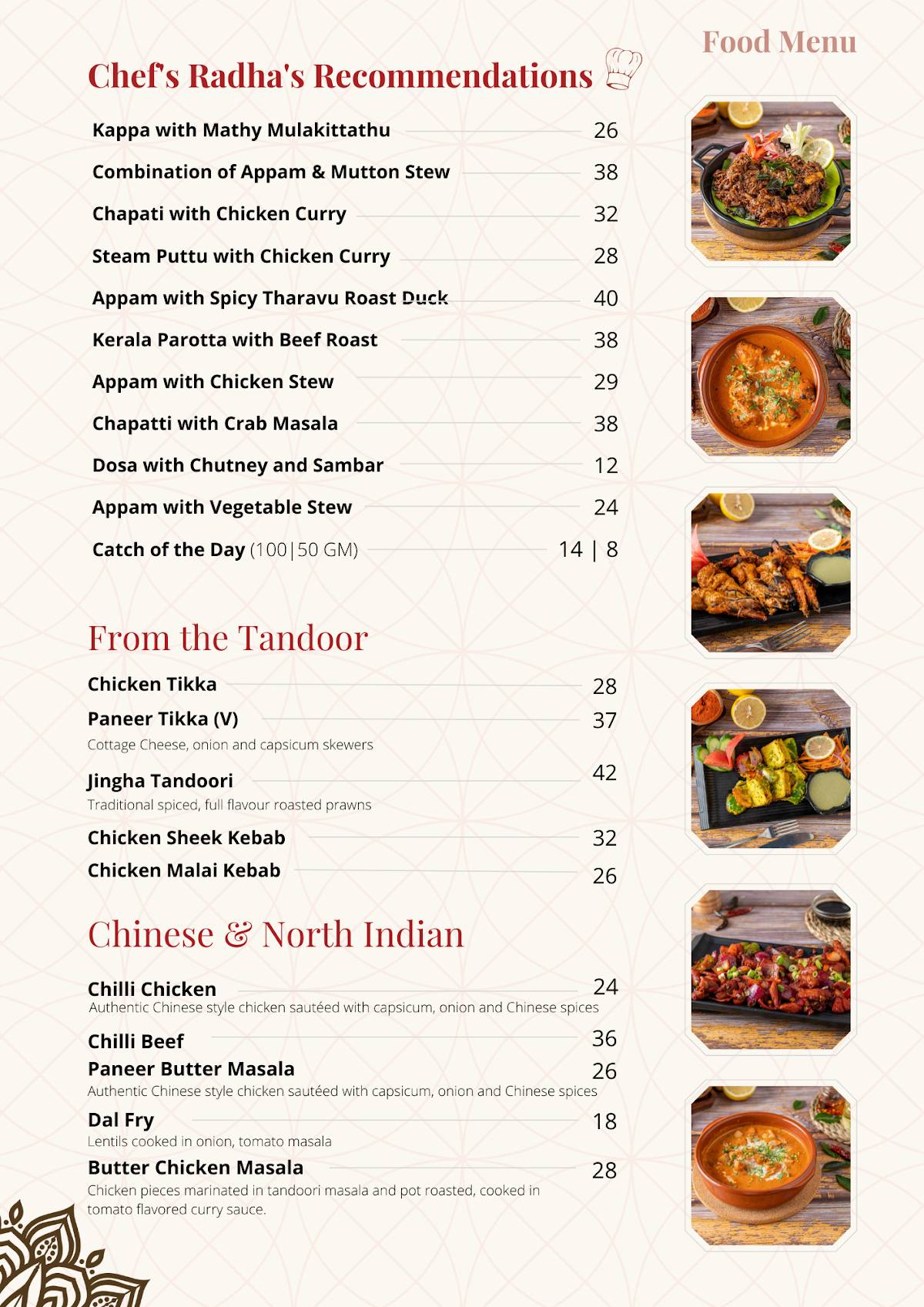 Menu at Nalukettu Restaurant, Ajman, Holiday Beach Club